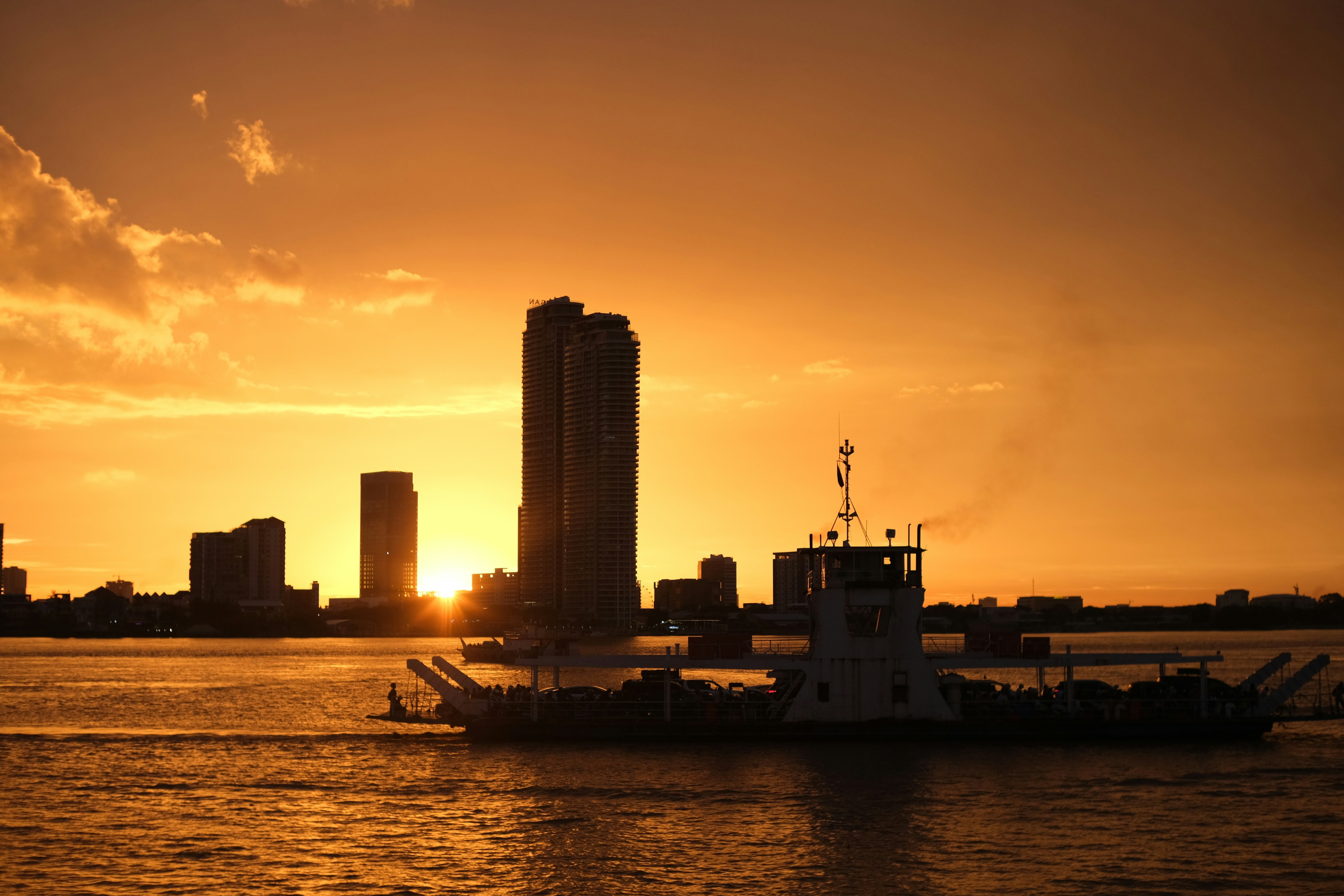 Sunset Over the Waterfront Sentinel