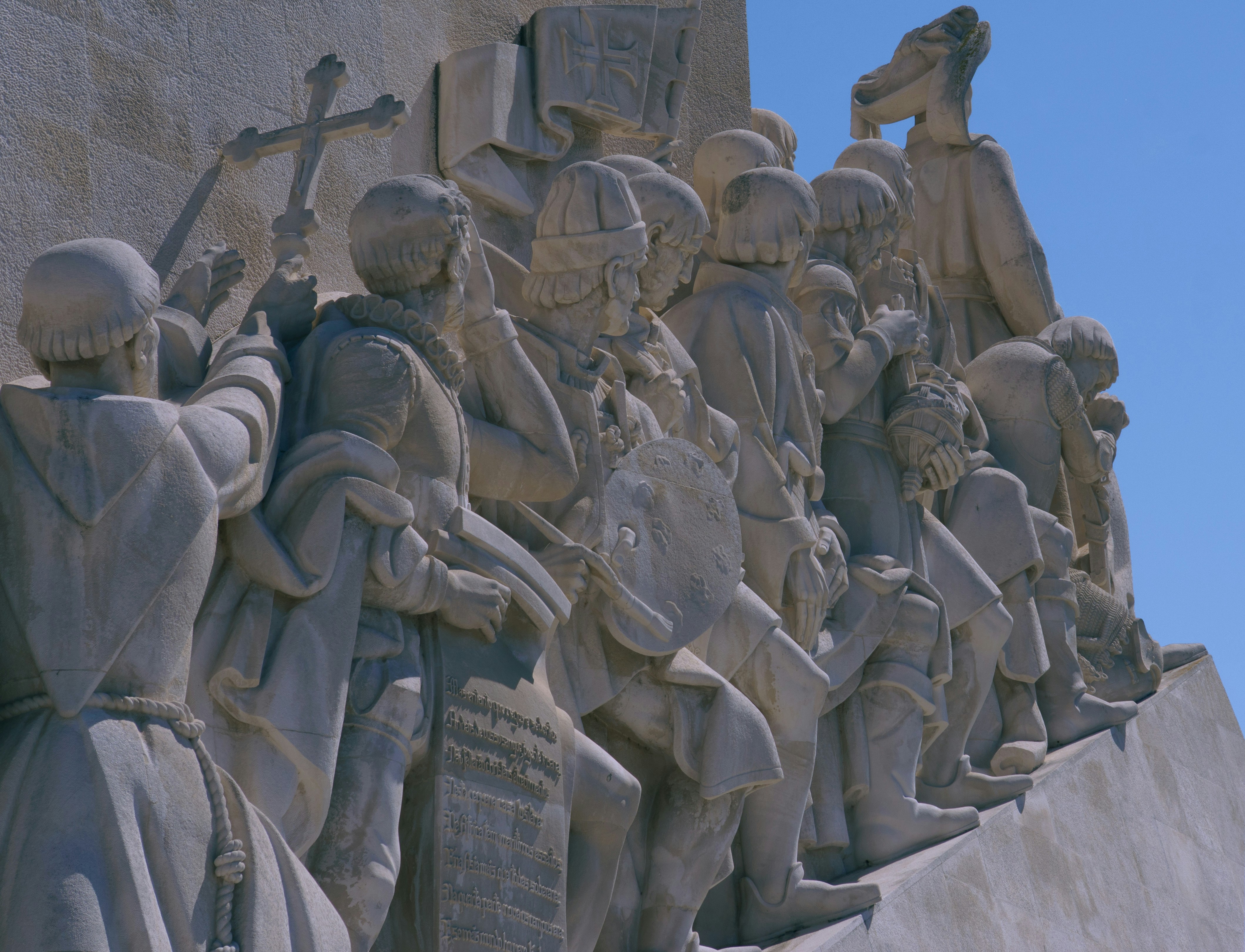 Clashing Shadows on a Monumental Frieze