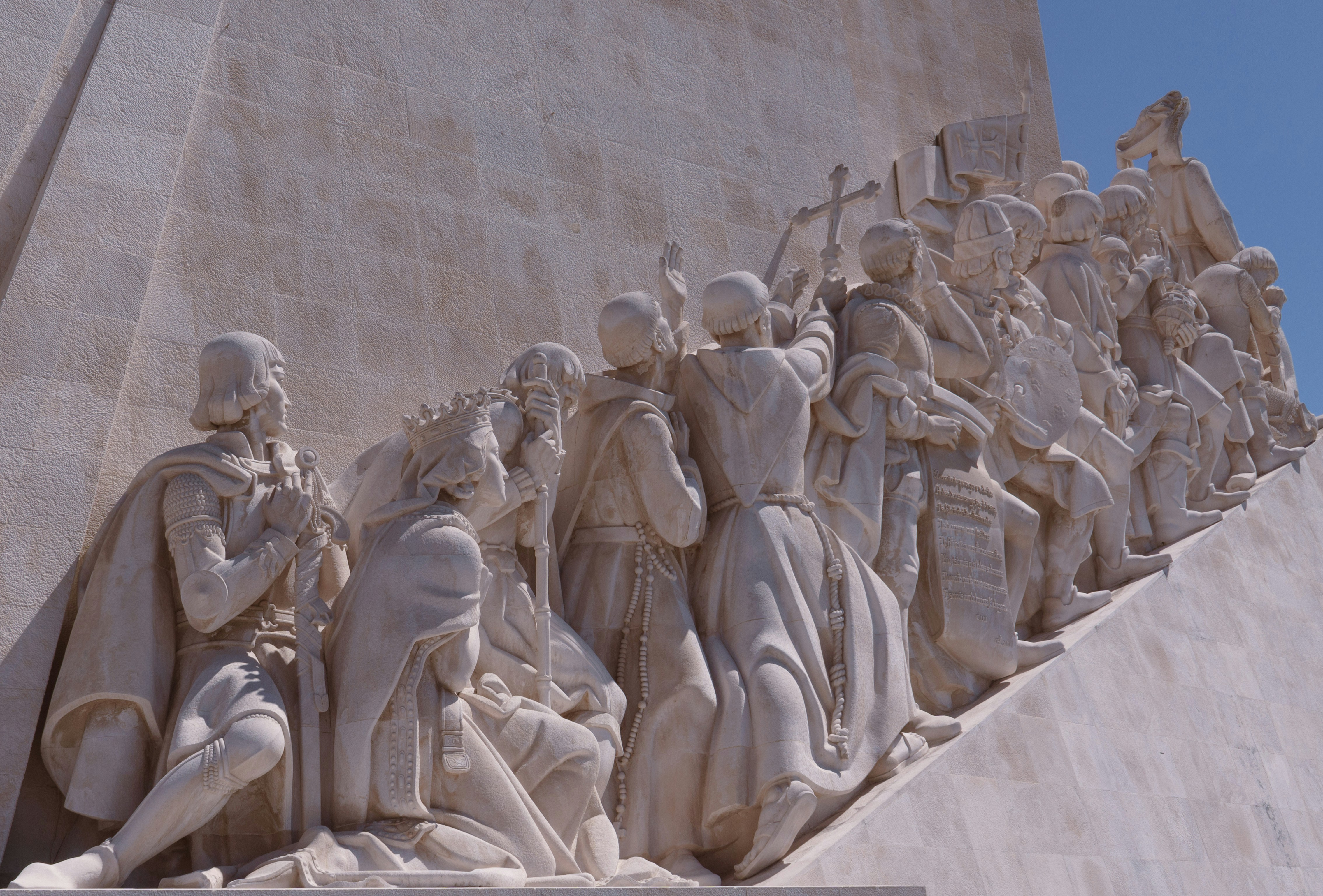 Stone Carved Chorus: A Monumental Stairway of Figures in Quiet Resolve