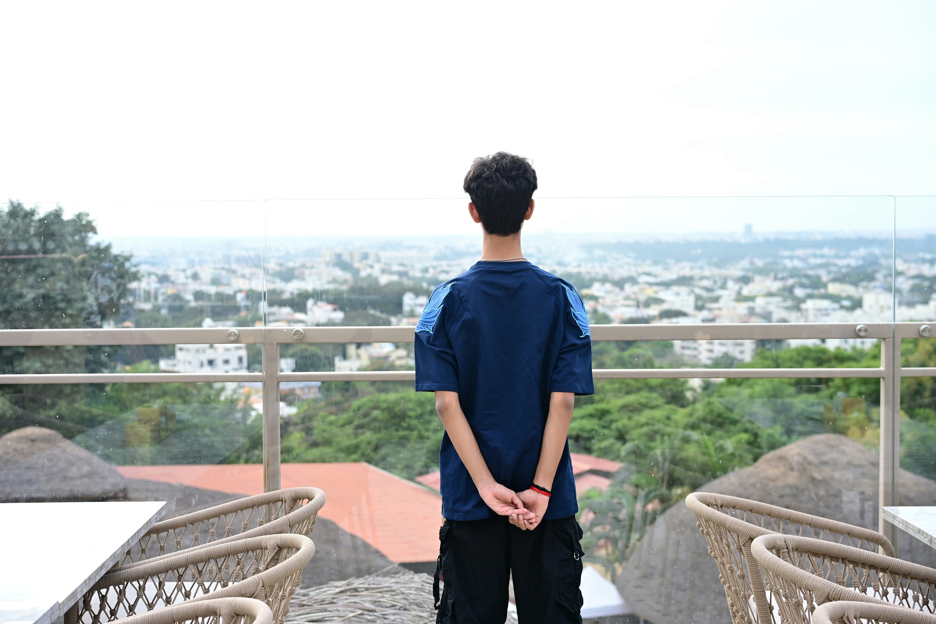 Overlooked Quiet: A Lone Observer on the Balcony