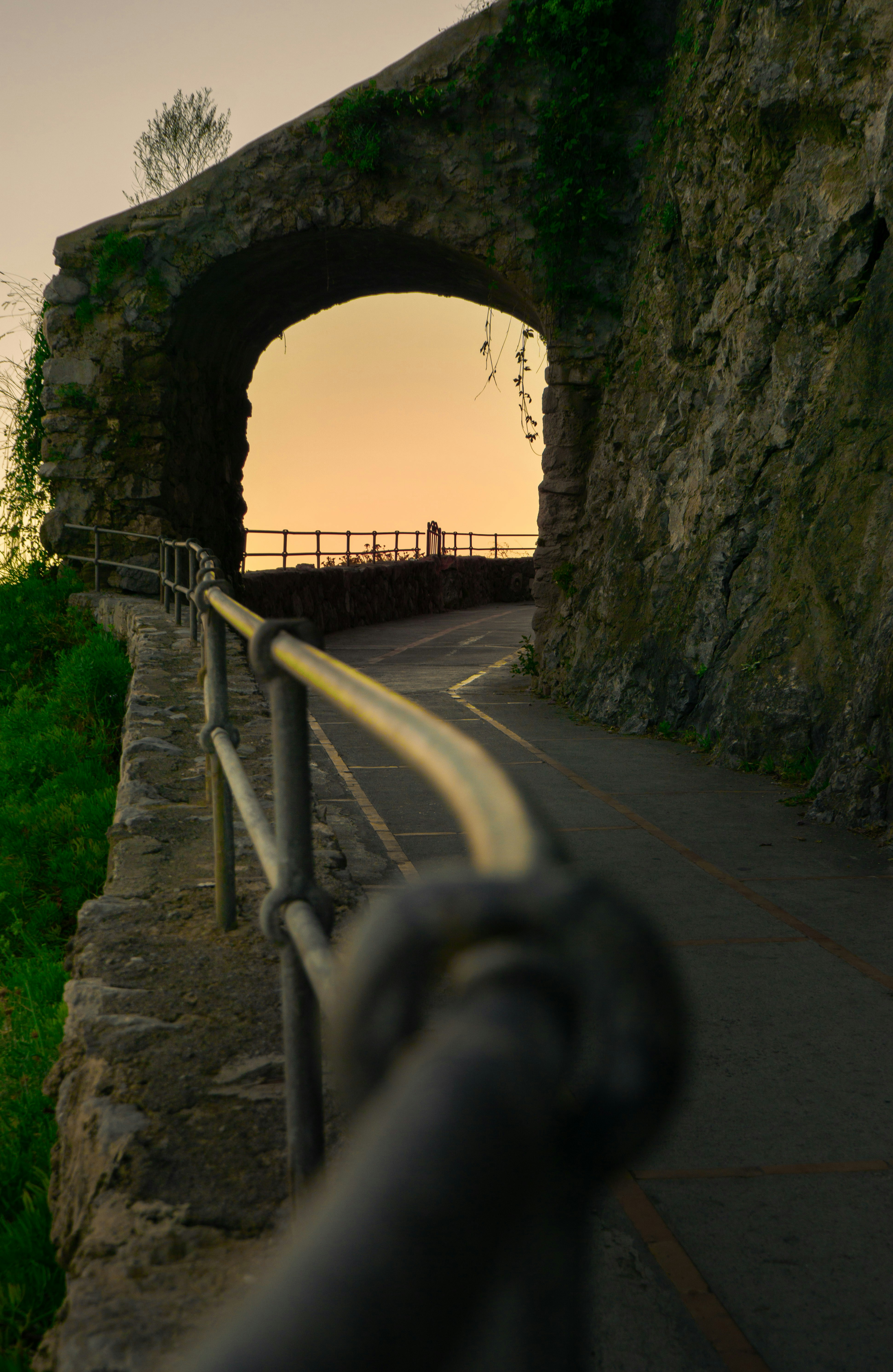 Sunset Archway on the Cliff Path