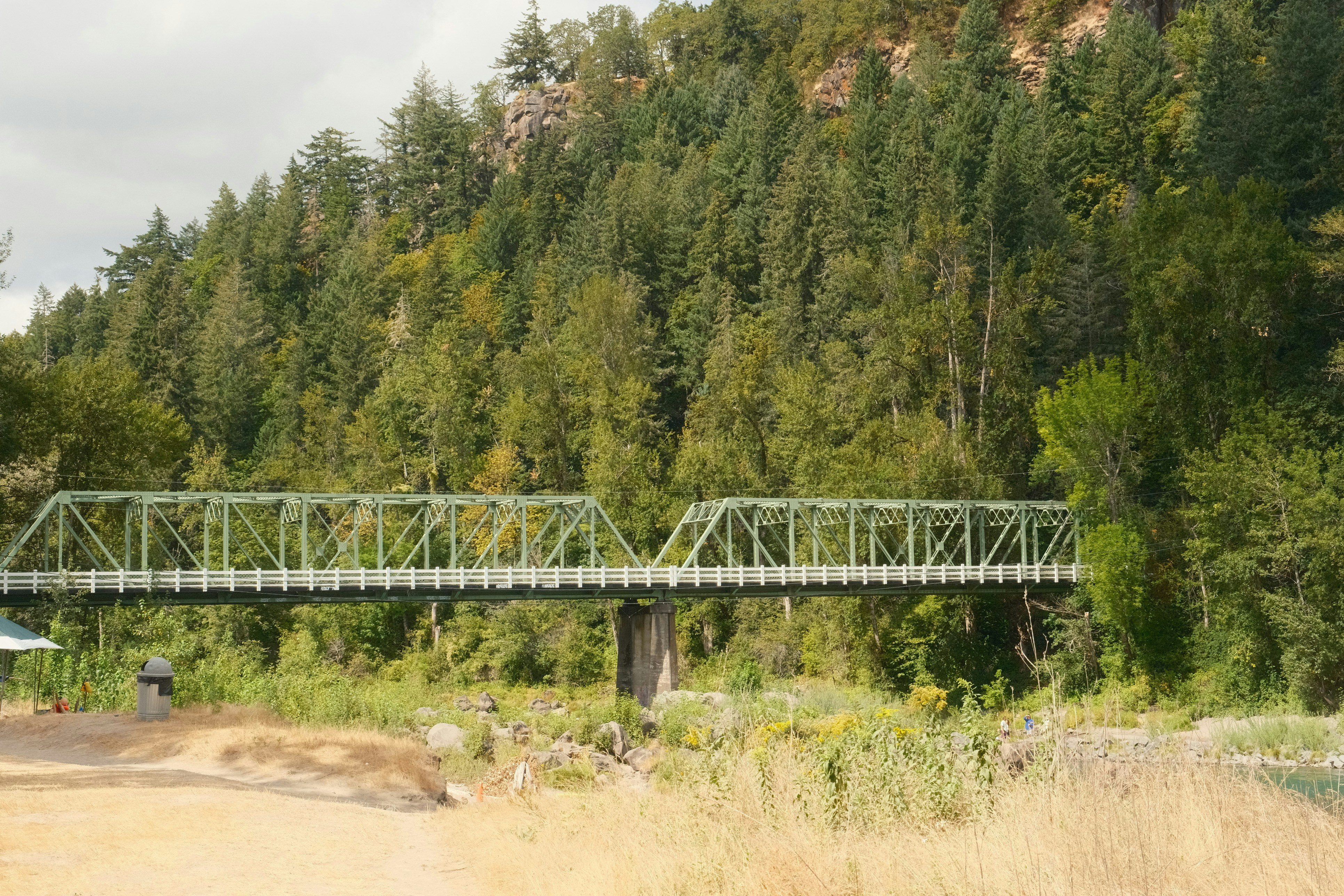 Steel Truss Arch Spanning a River Valley