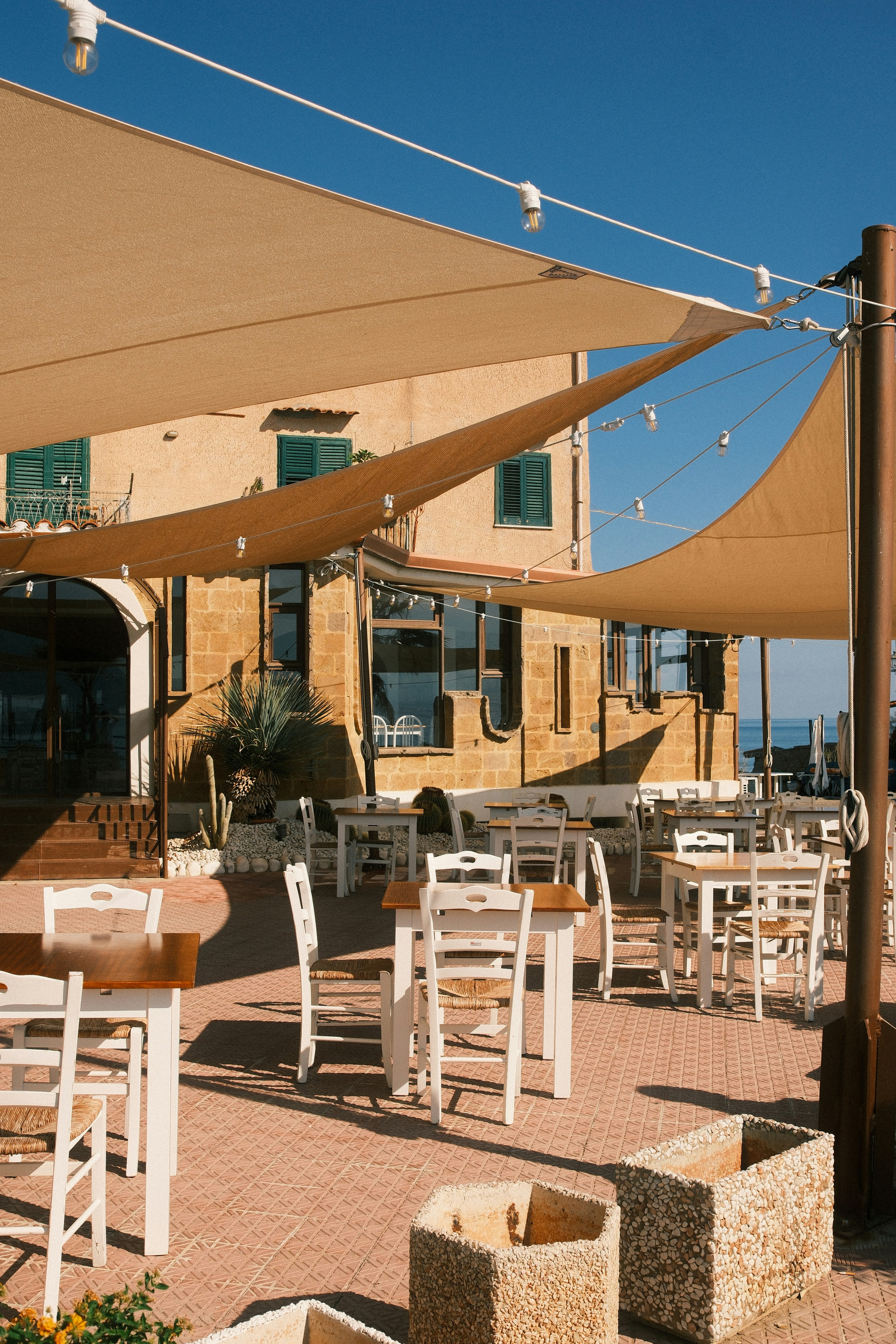 Shaded Terrace of Sea-Breeze Bites