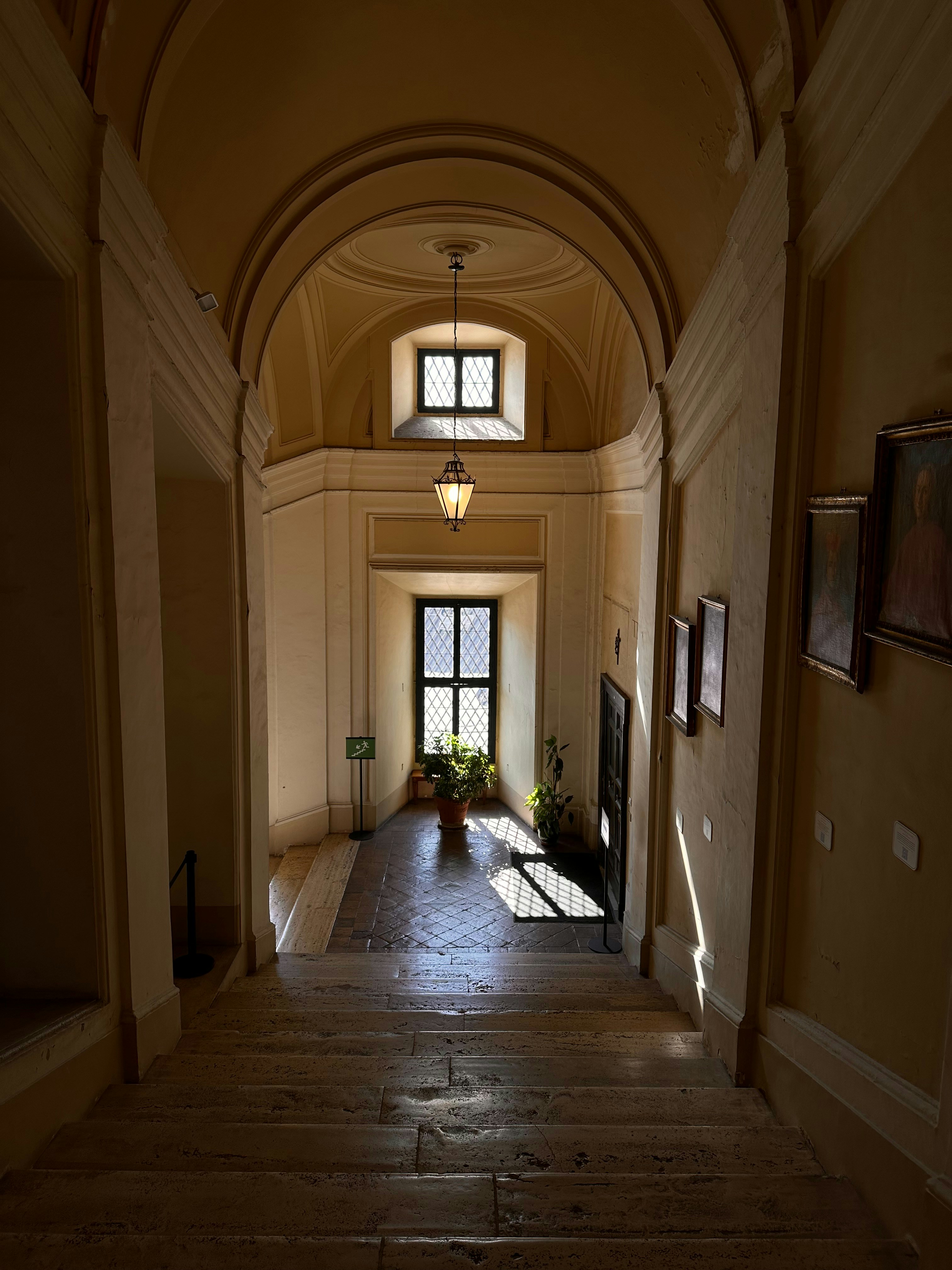 Light at the End of the Hall: A Sunlit Stairwell