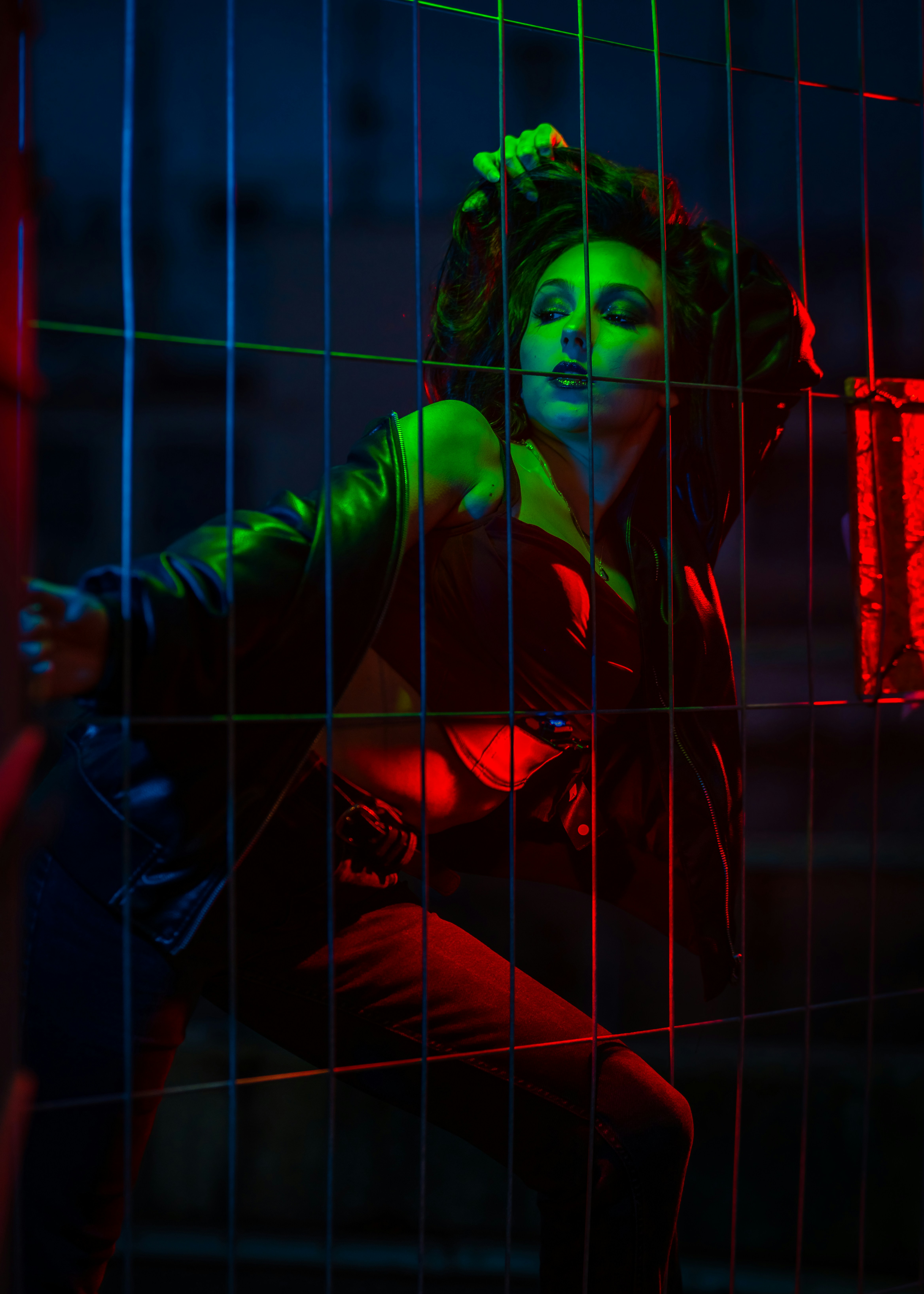 Neon Contours: A Night Behind the Fence