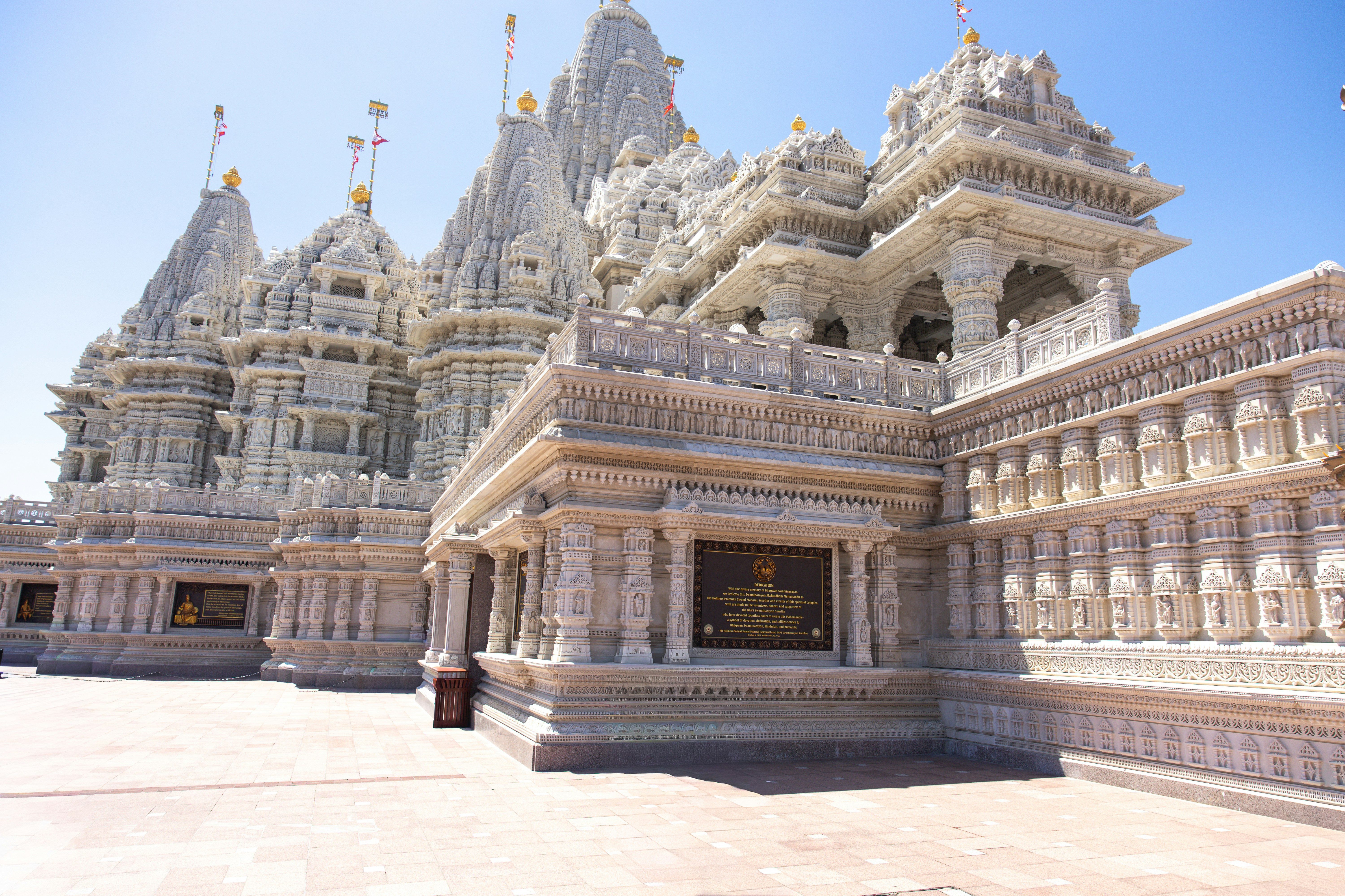 Intricate Carved Facades of a Himalayan Temple Courtyard