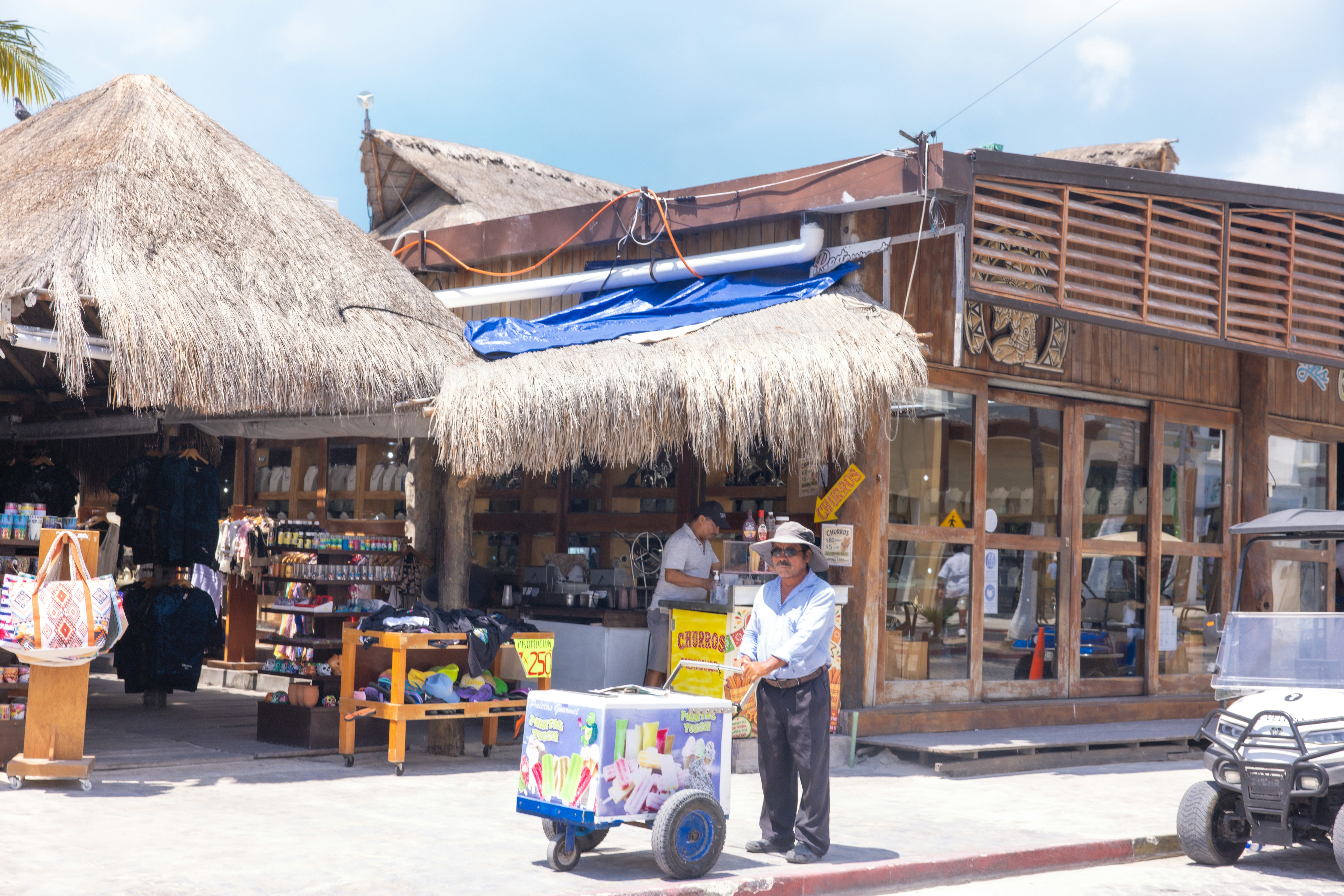 Thatched Market Stall at Coastal Village
