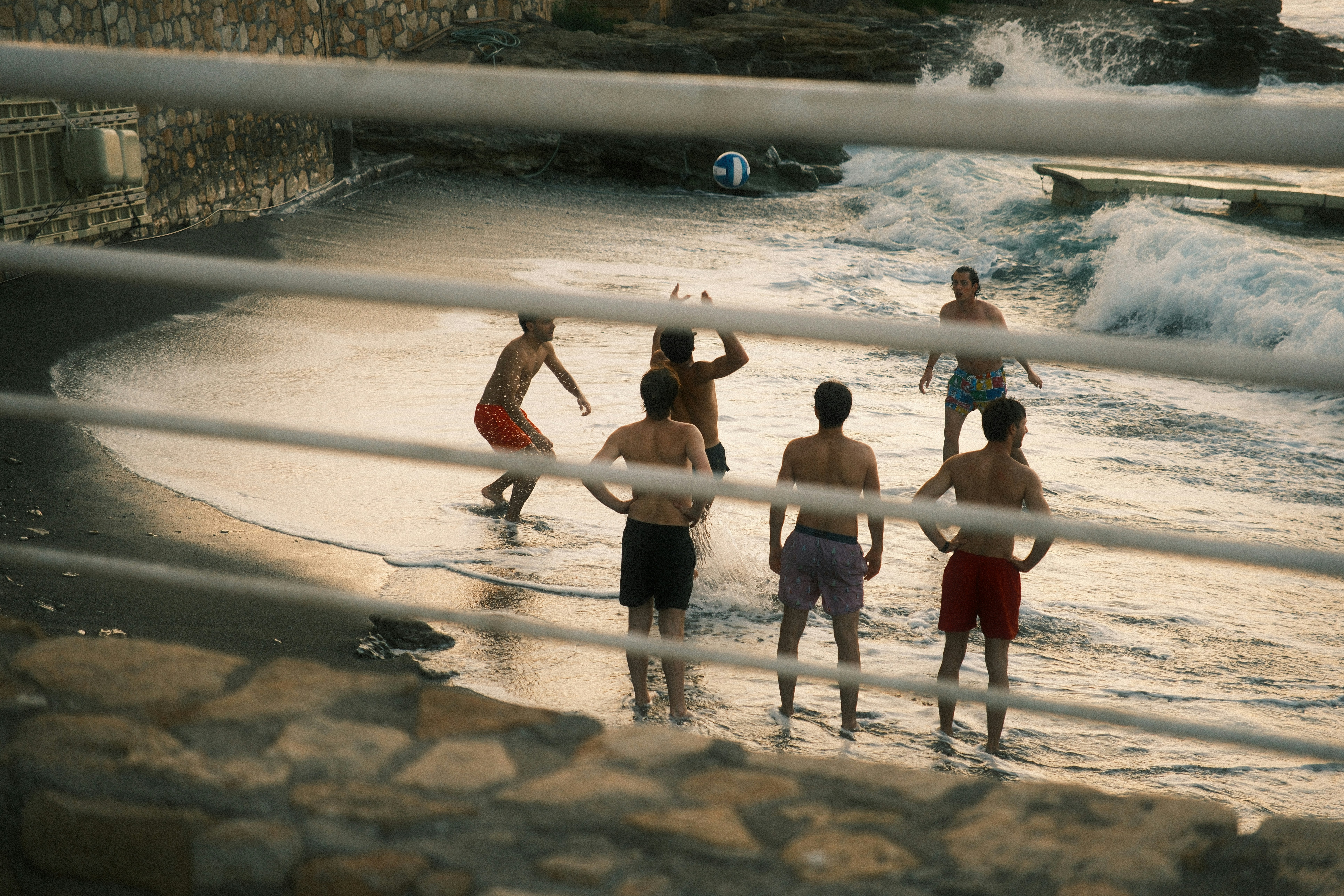 Circle of Friends by the Sea: Beach Agents in a Quiet Moment