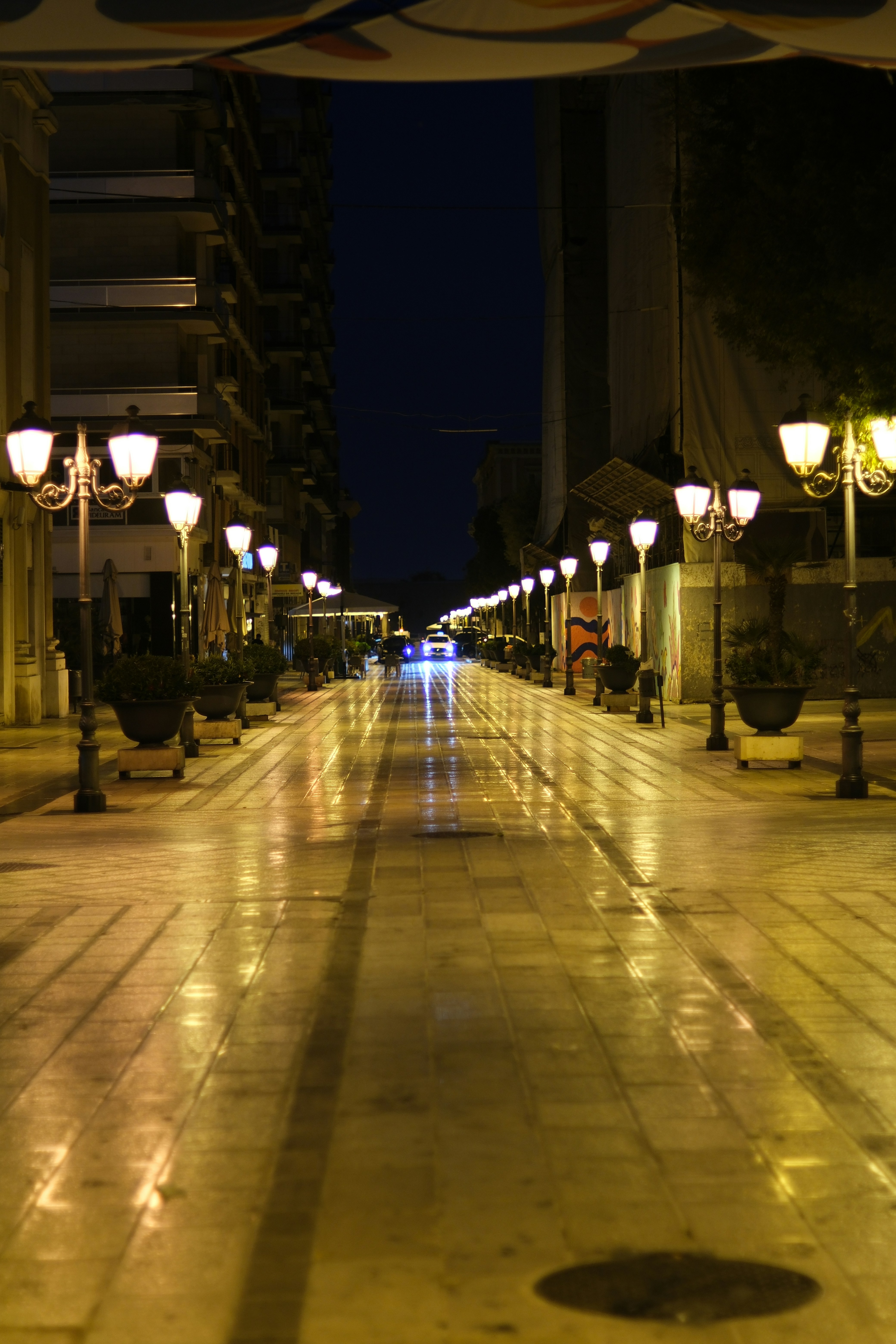 Lanterned Avenue: Night Walk Through a Quiet City Arcade