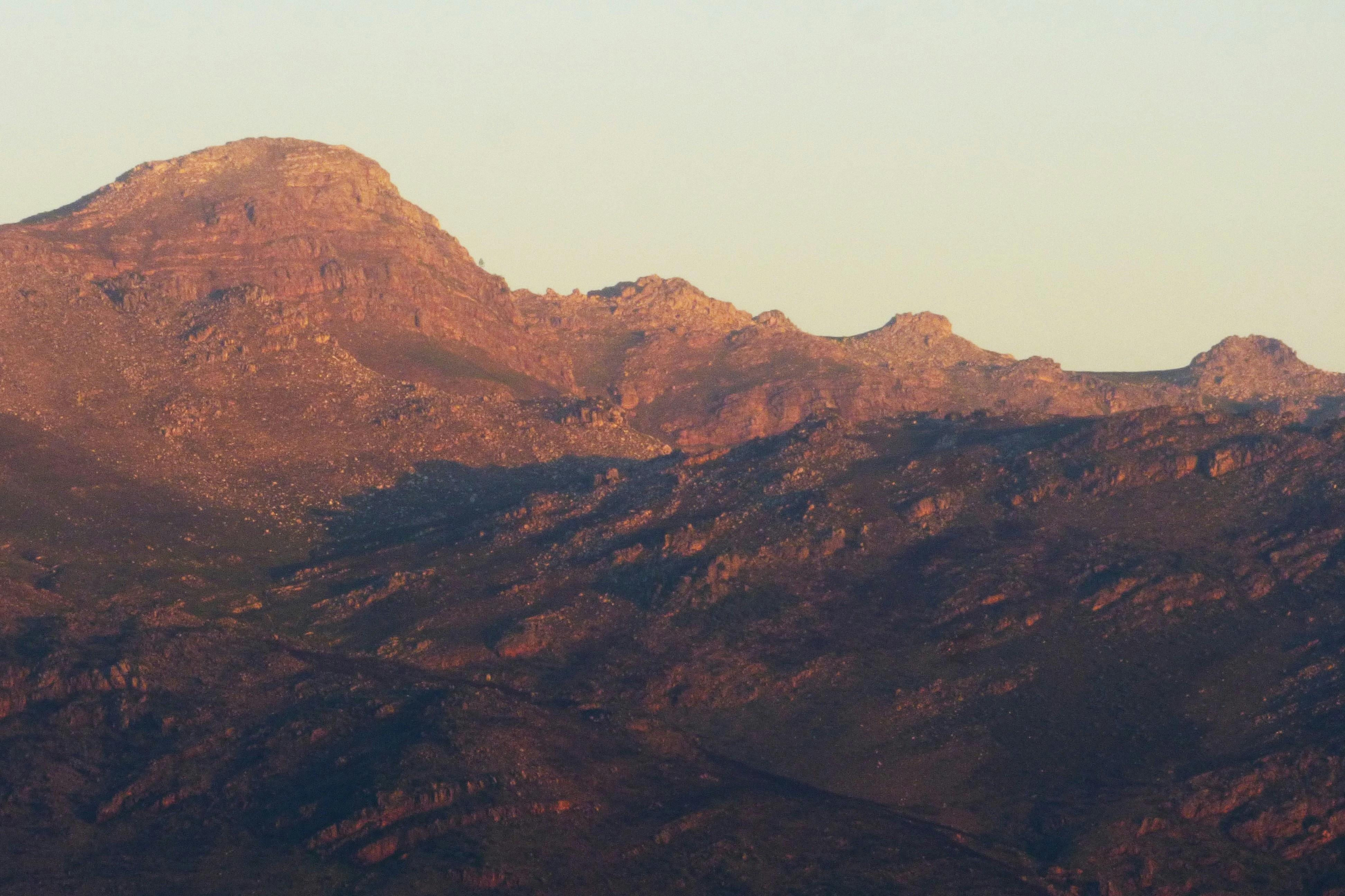 Golden Ridge at Dusk: The Lone Peak Bathes in Warm Light