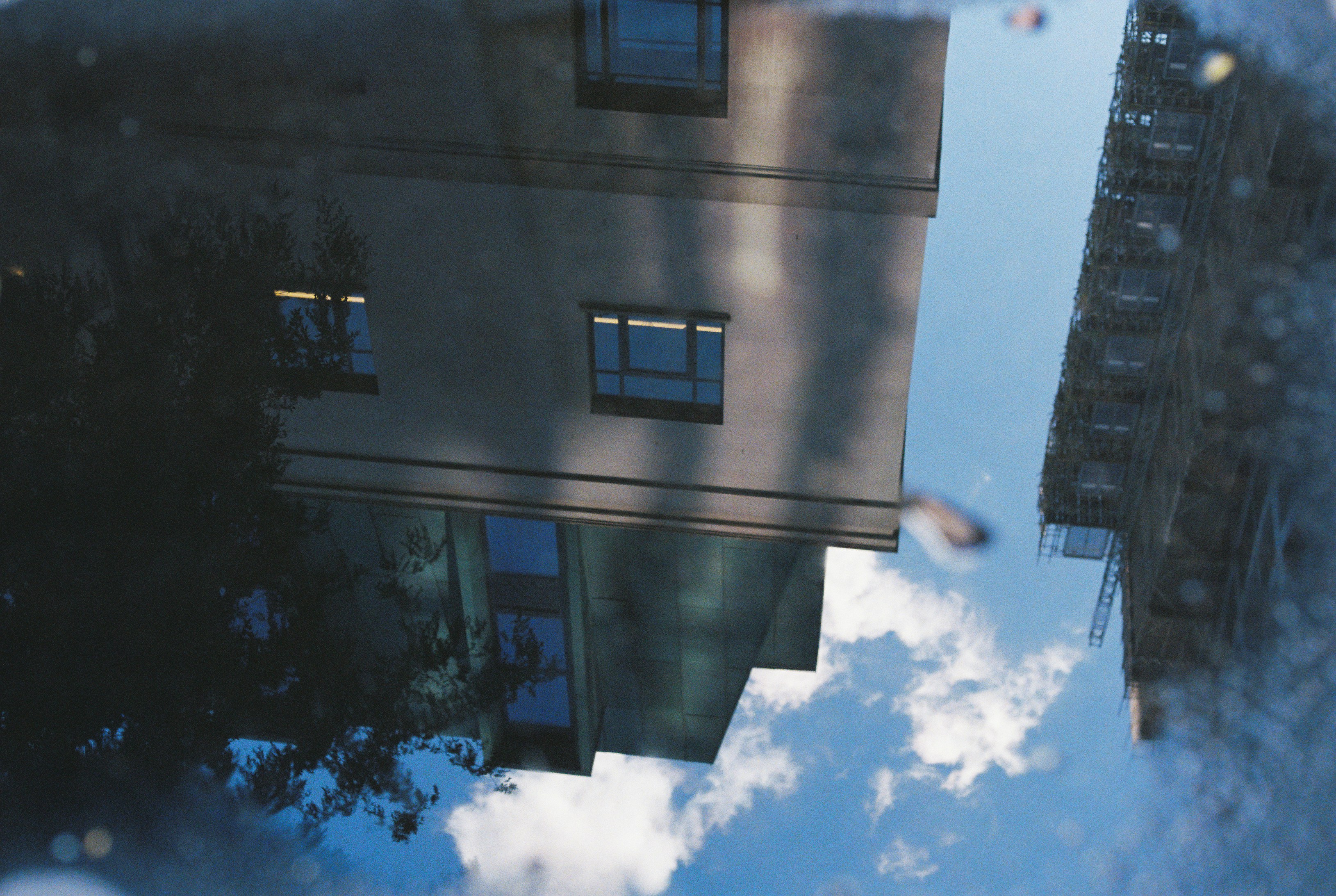 Upside-Down Skyline: Reflections and Architecture in a City Shade