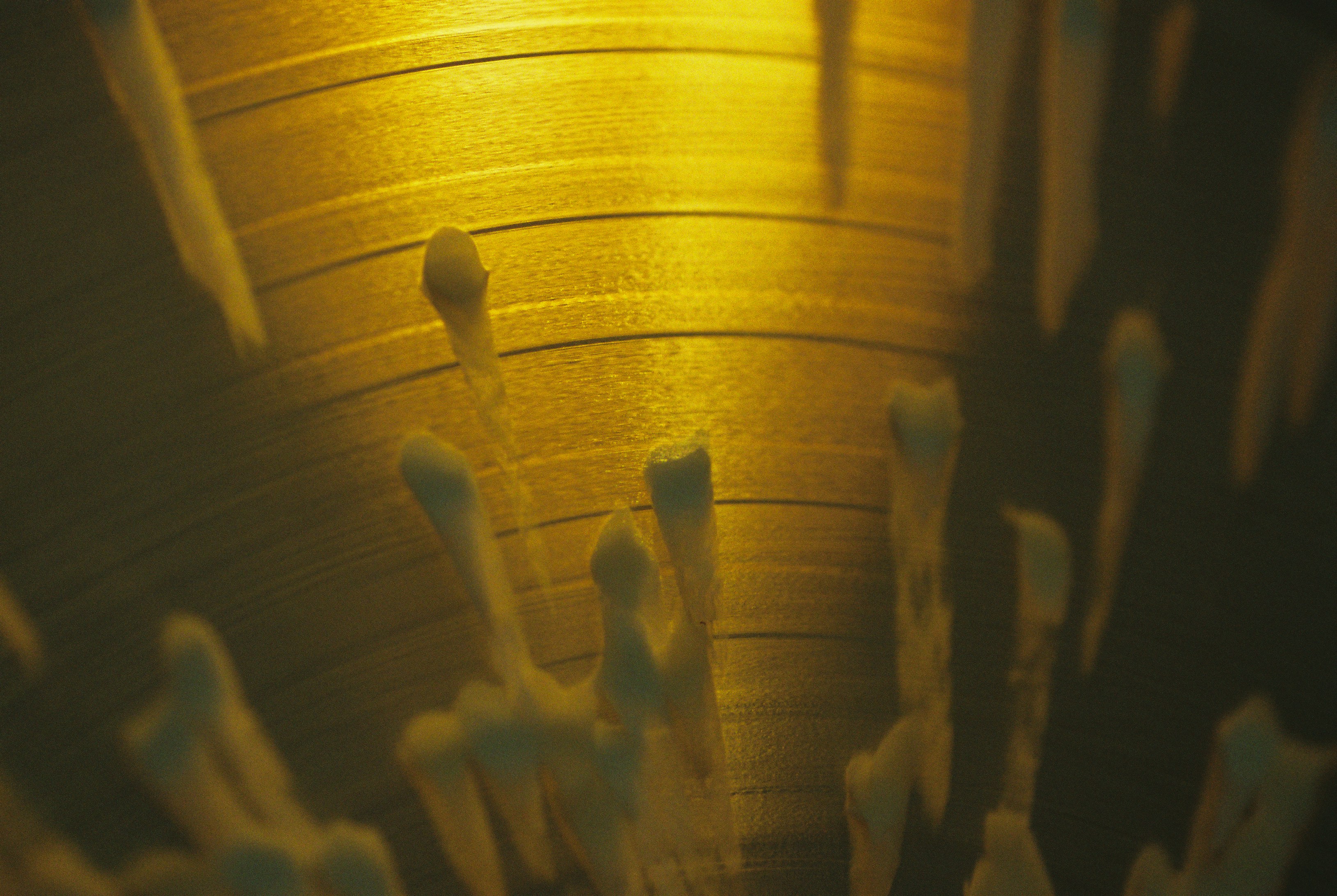 Golden Spiral: Candle-like Auroras on a Metallic Surface