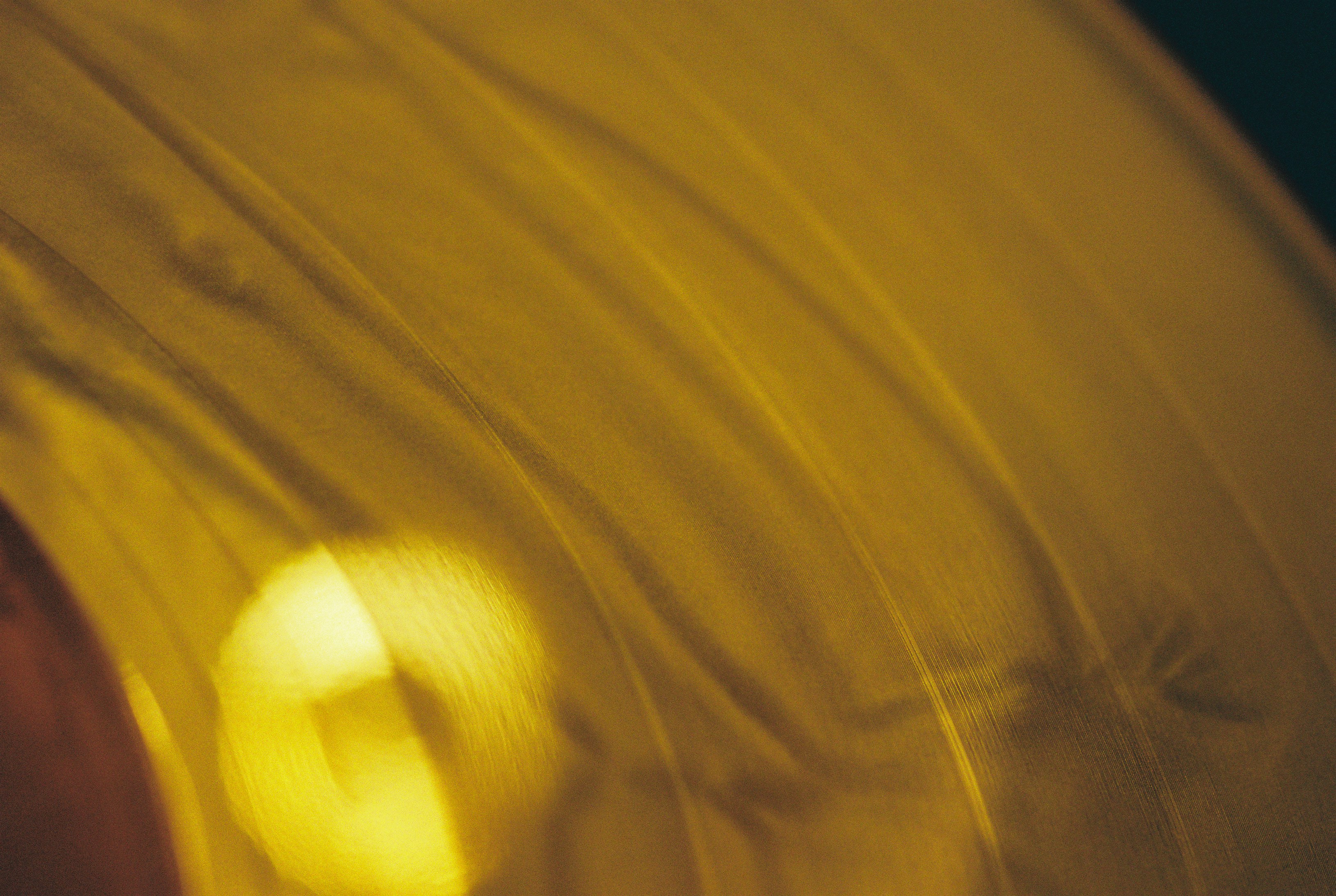 Golden Hue: Abstract Light Bloom on a Curved Surface