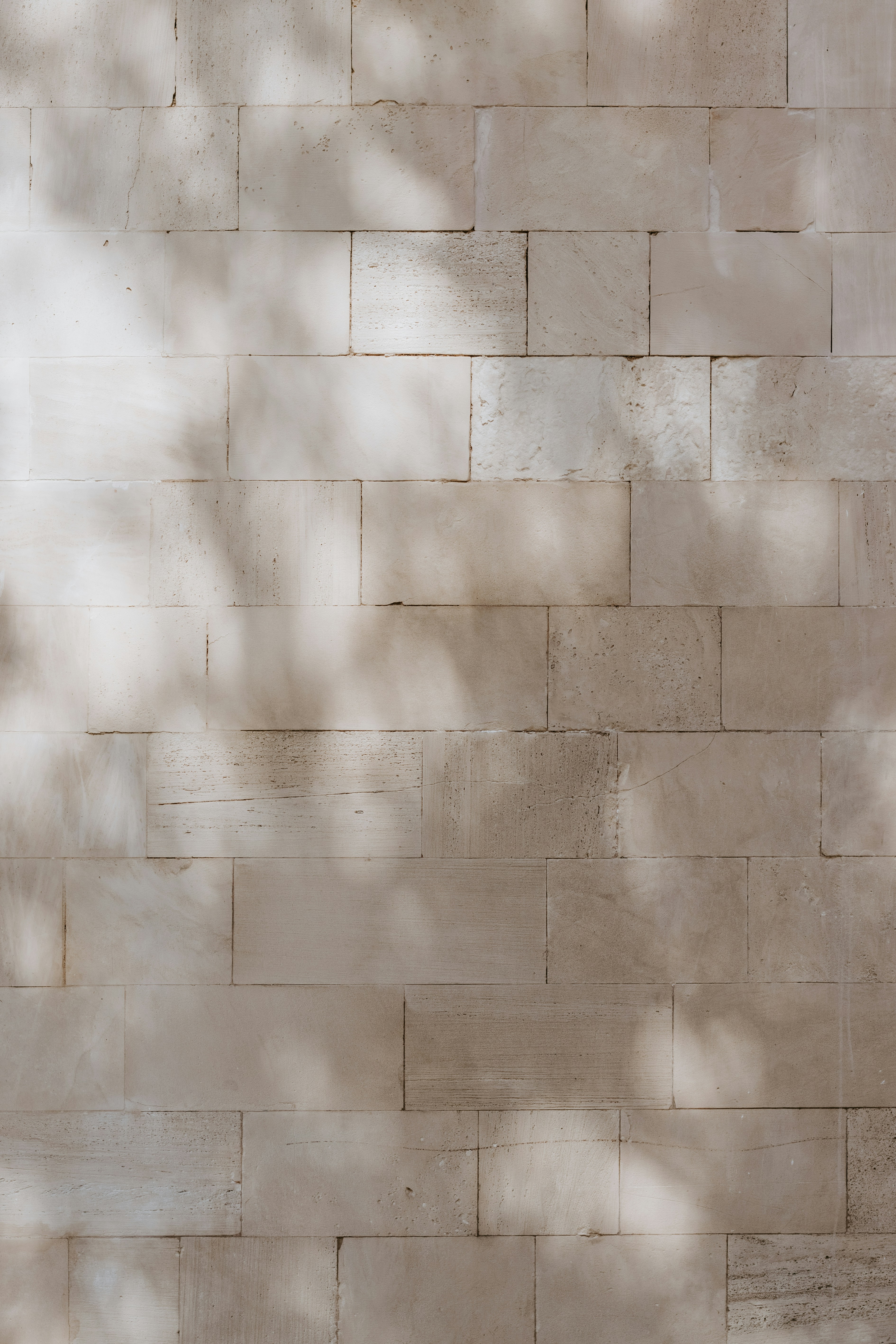 Soft Cast Shadows Across a Stone Facade