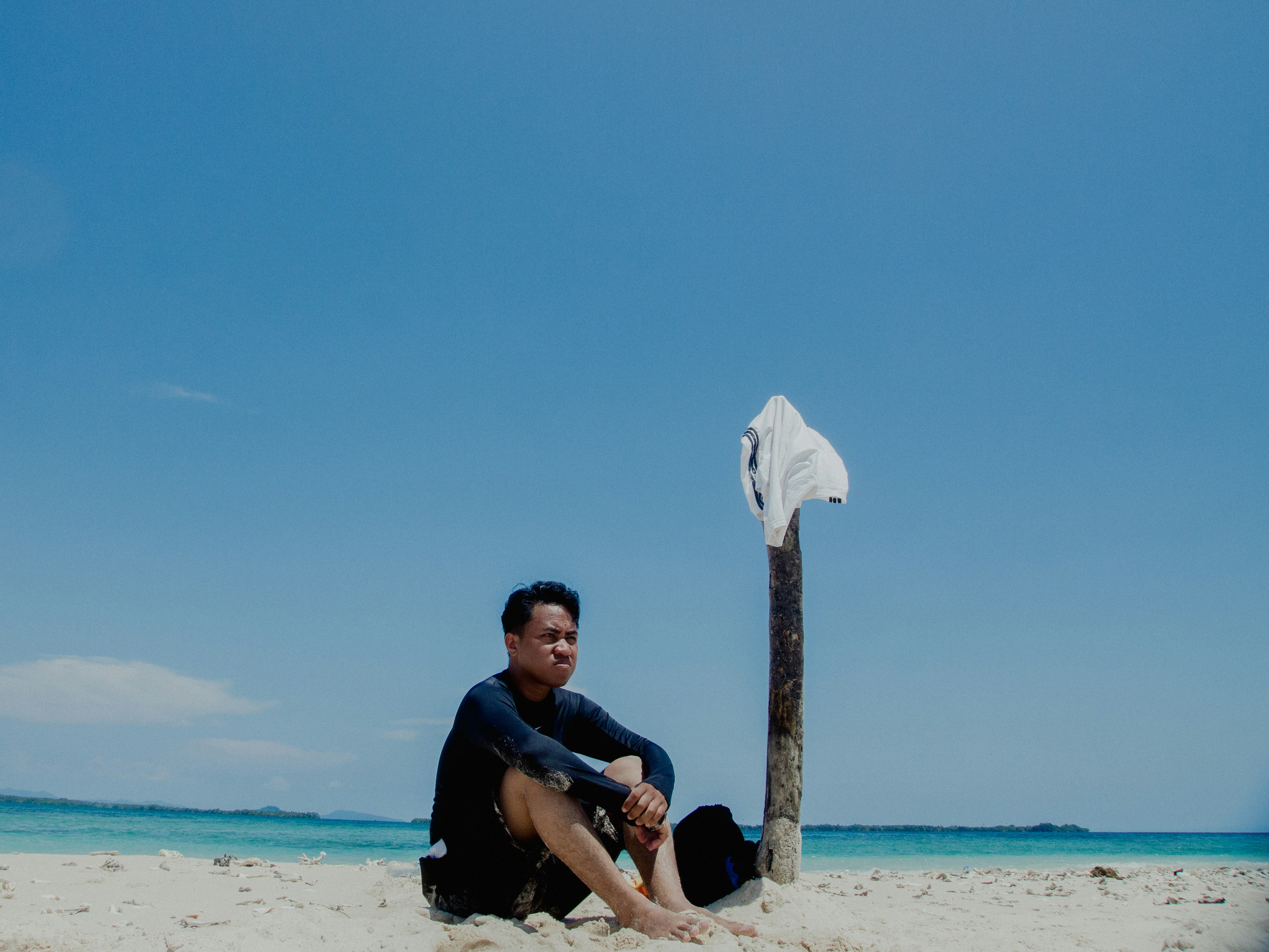 Solitary Beach Portrait: Quiet Confidence at Daybreak