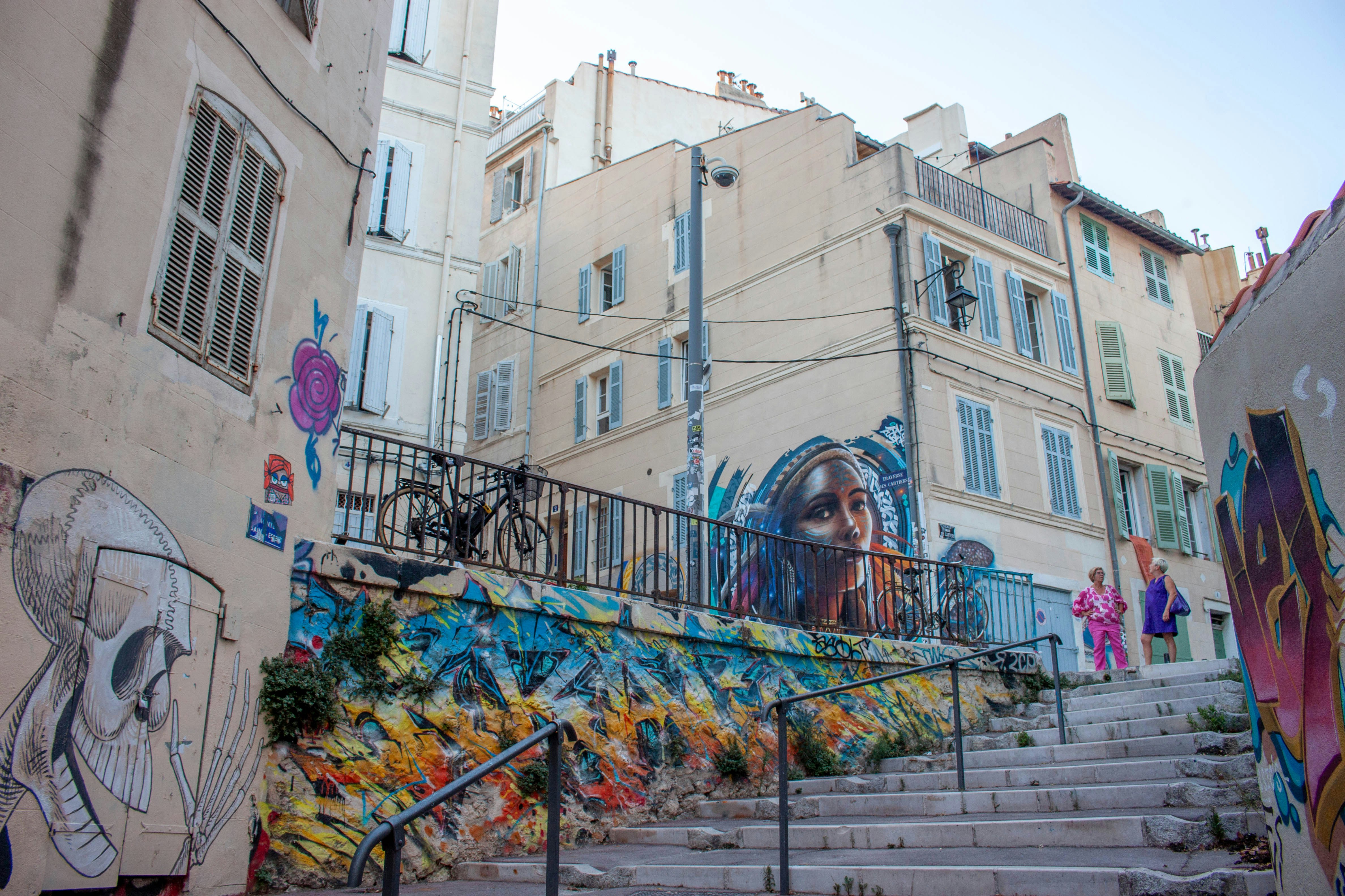 Streetside Gallery: A Stairway of City Colors