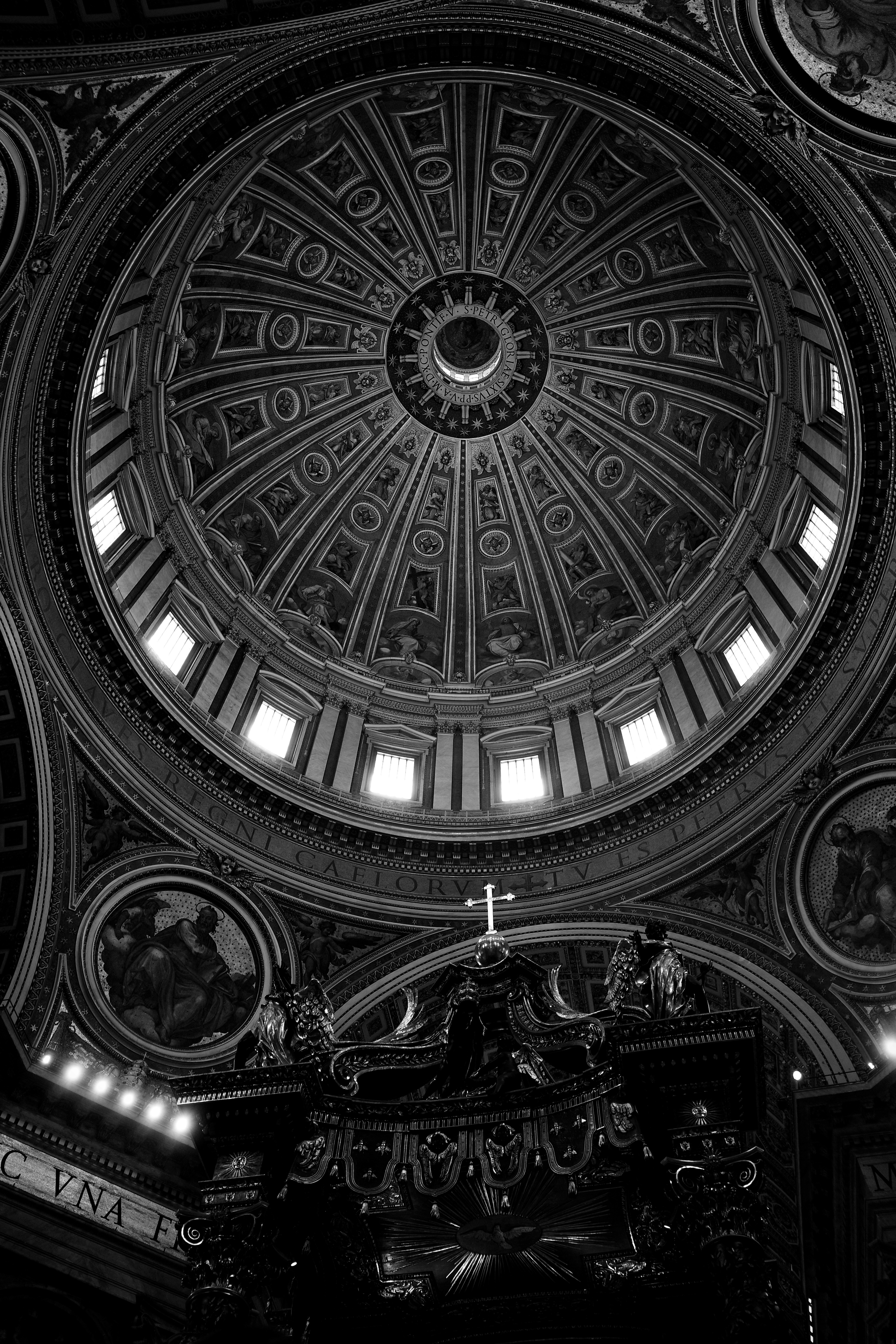 Under the Coffered Dome: A Monochrome Reverie of Architecture