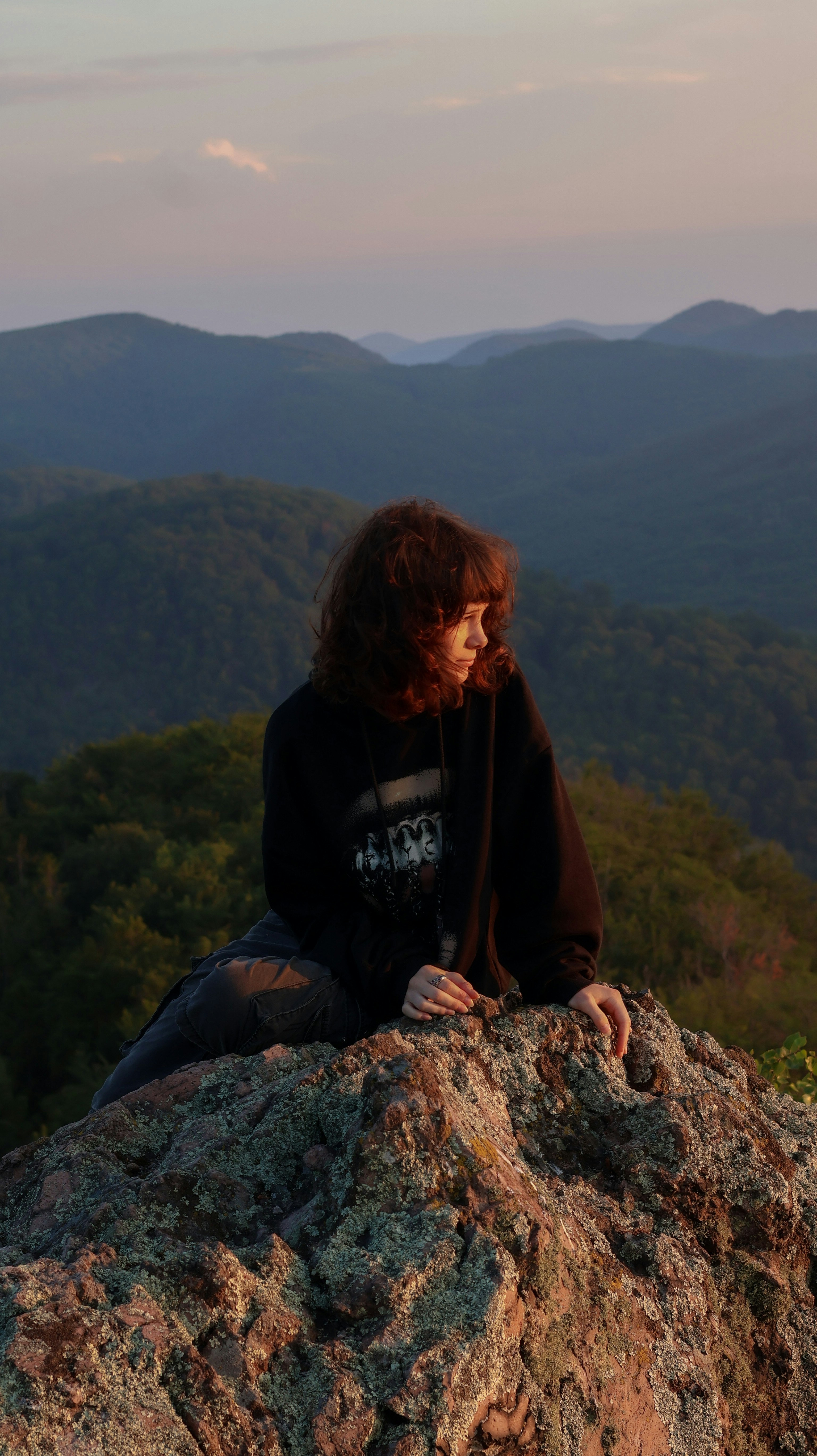 On the Edge: A Quiet Moment Among Blue Ridge Silhouettes