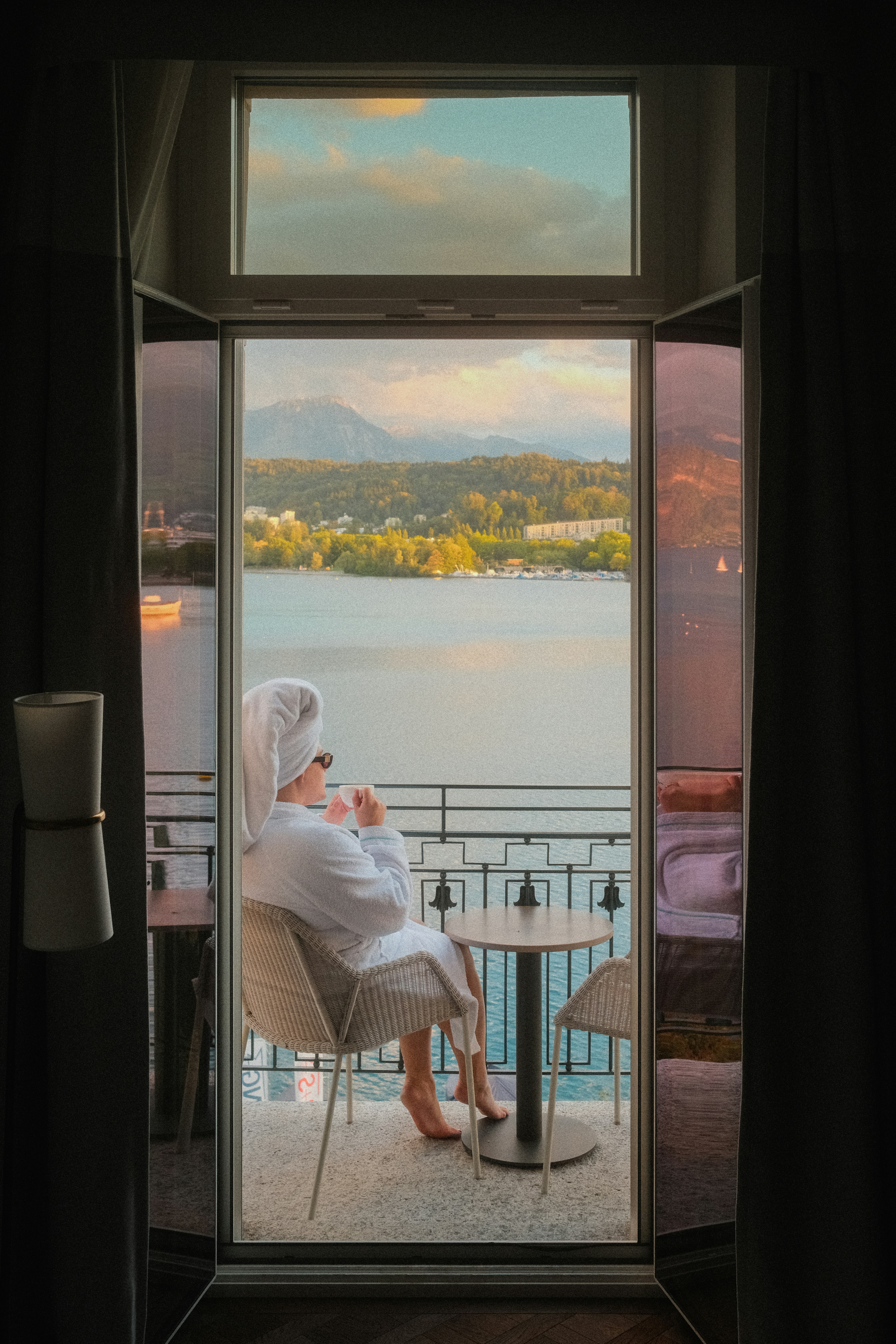 Balcony Reverie by the Lake