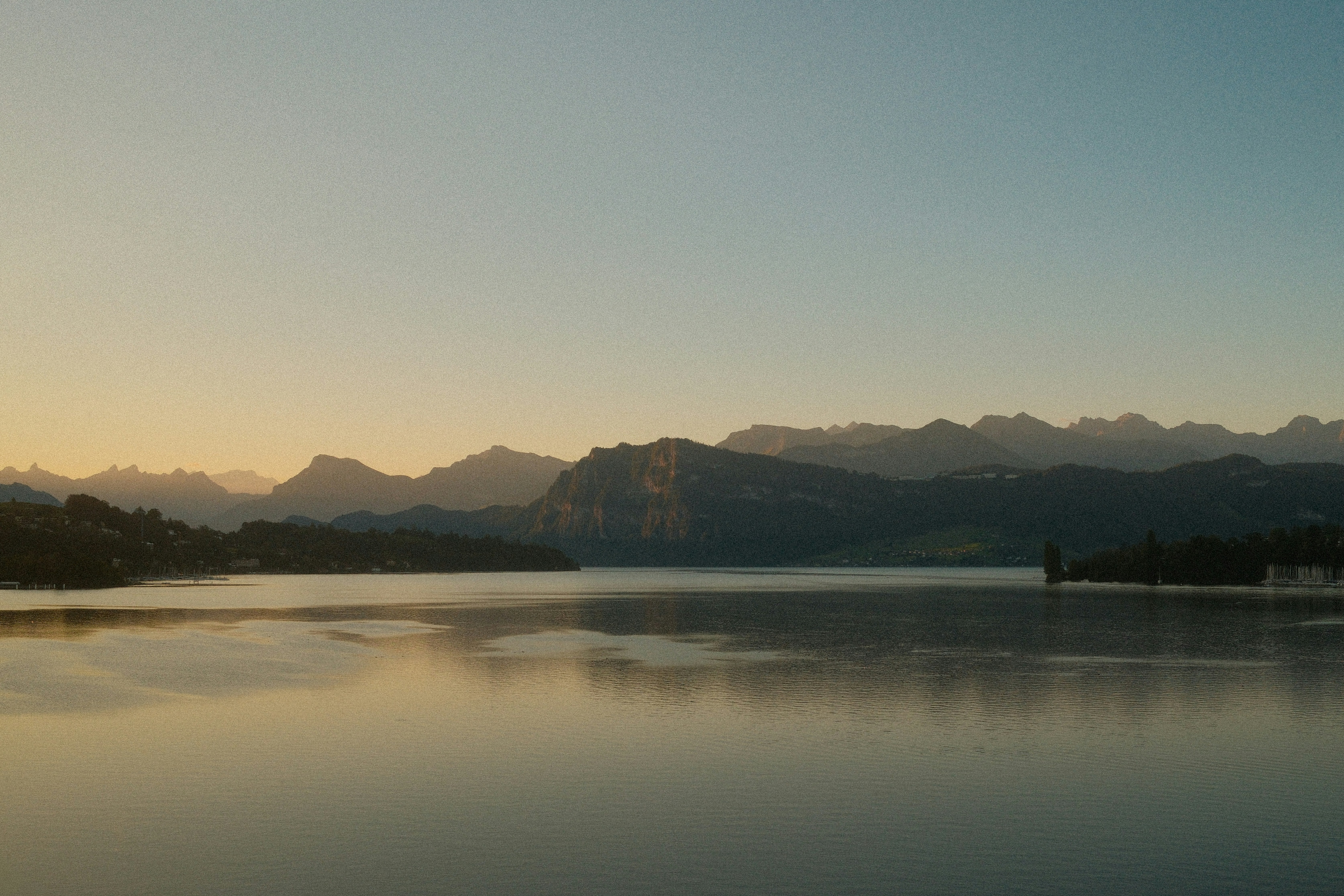 Mirror of the Mountains at Dusk