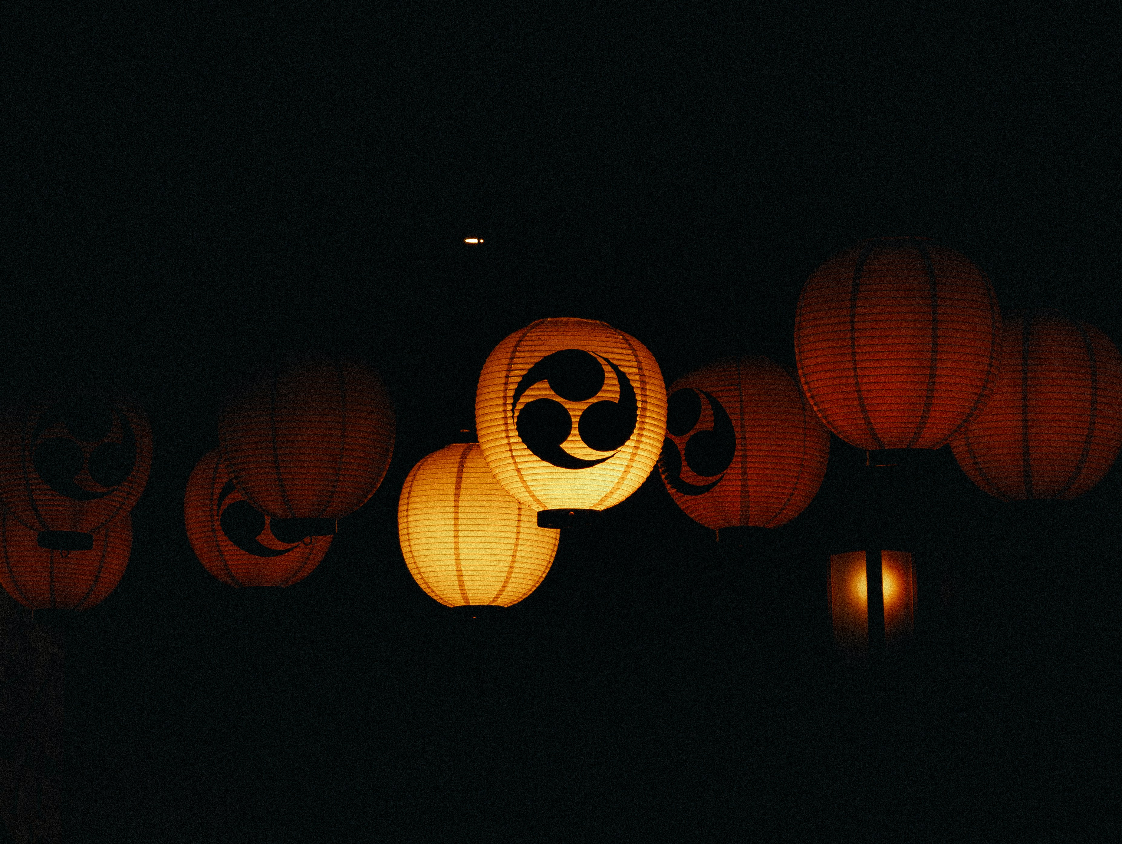 Luminous Orbs in the Dark: Lantern Parade Glow