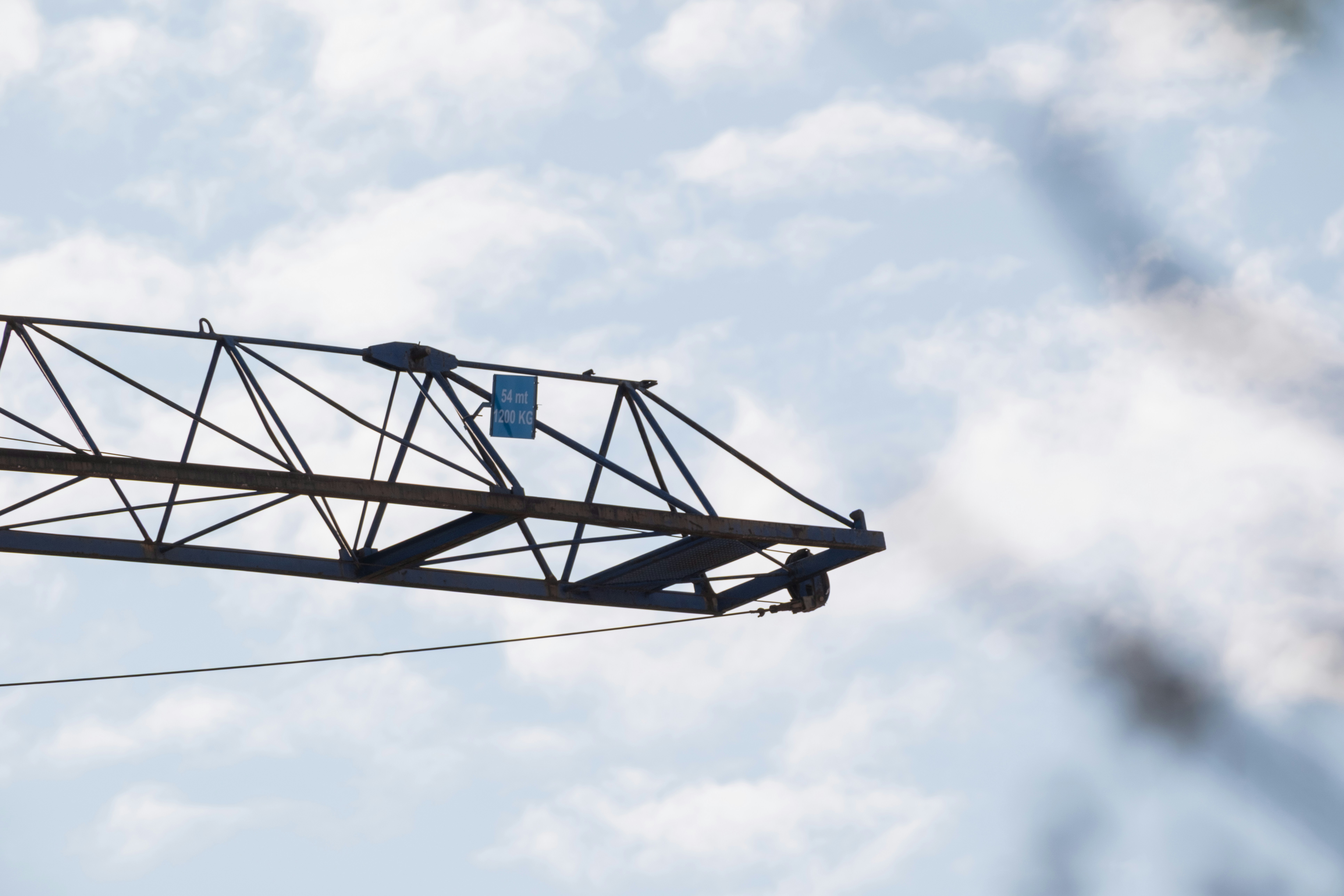 High-Lines and Sky: A Crane’s Quiet Span