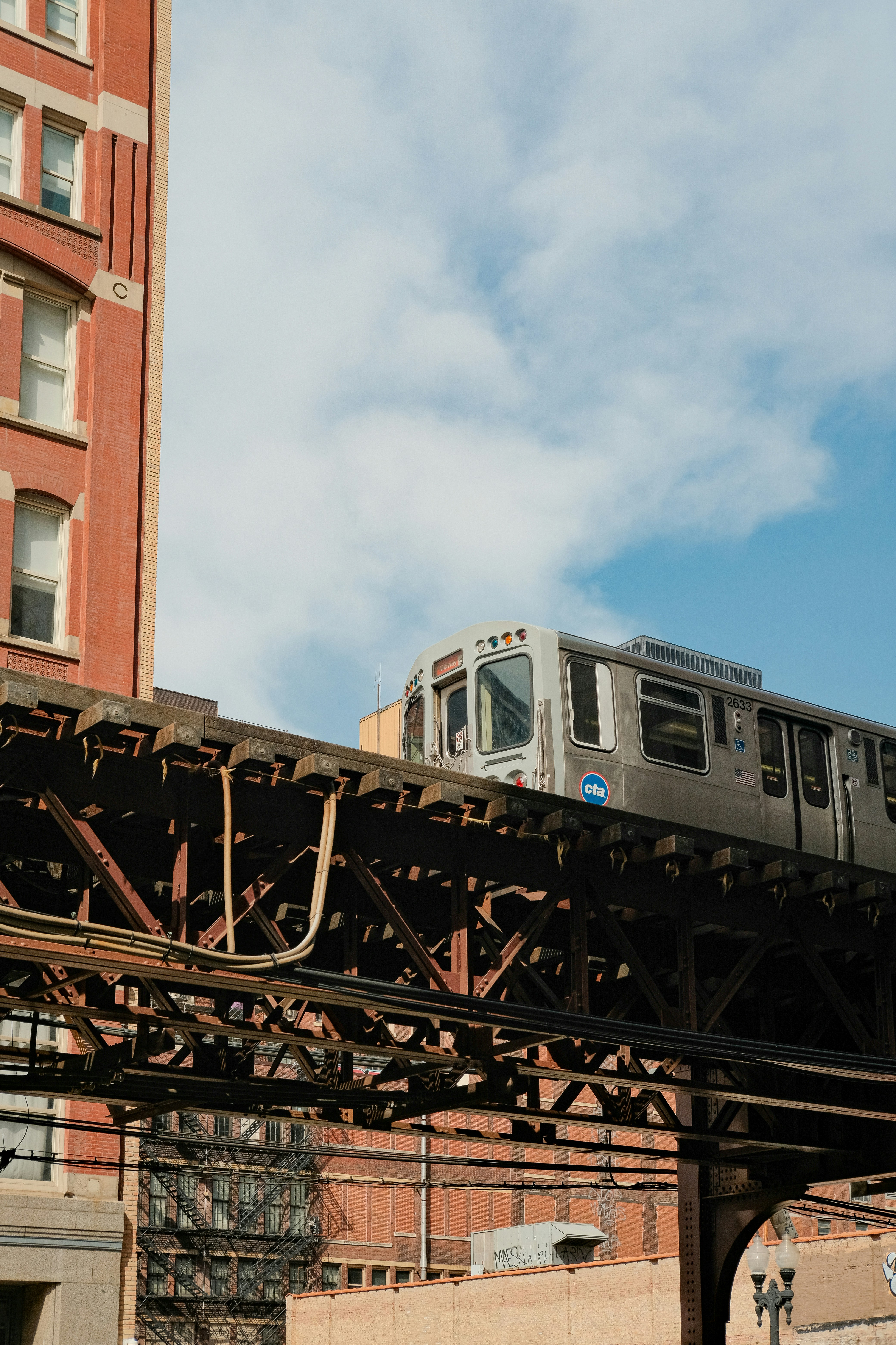 Rising Rails: City Train Cutting Across a Steel Skyline