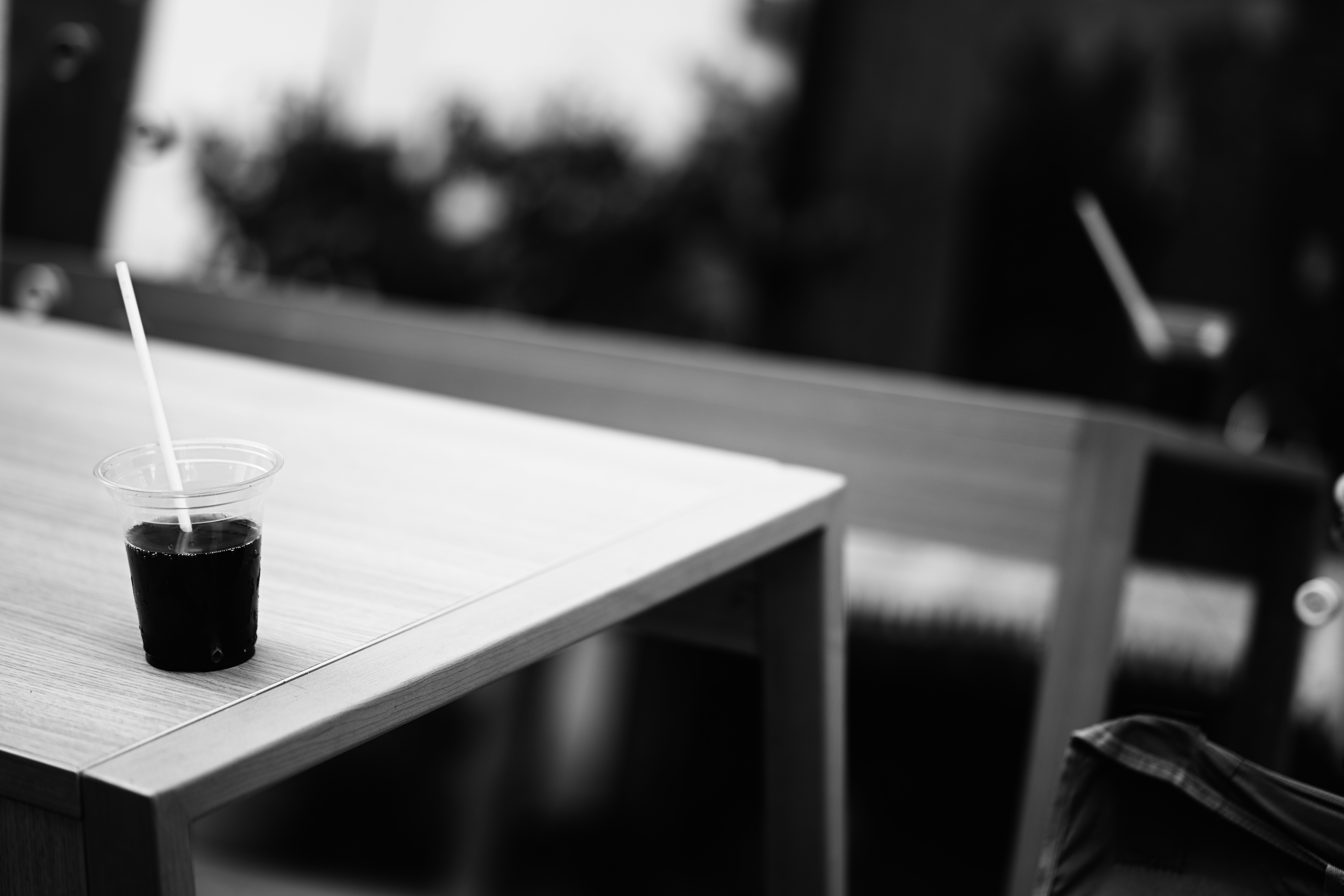 Solitary Drink on a Quiet Patio