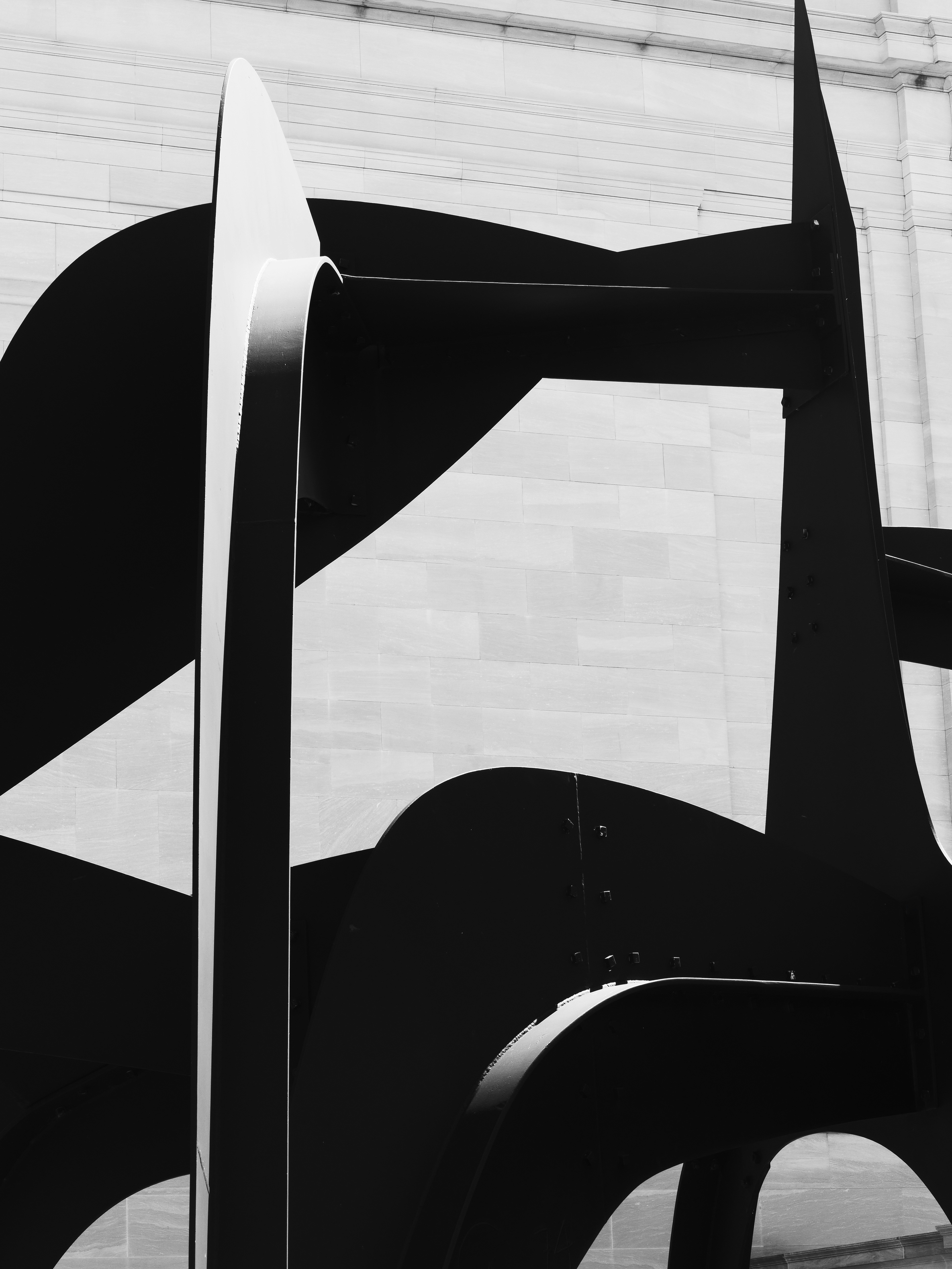 Monochrome Momentum: Interlaced Arches of Steel