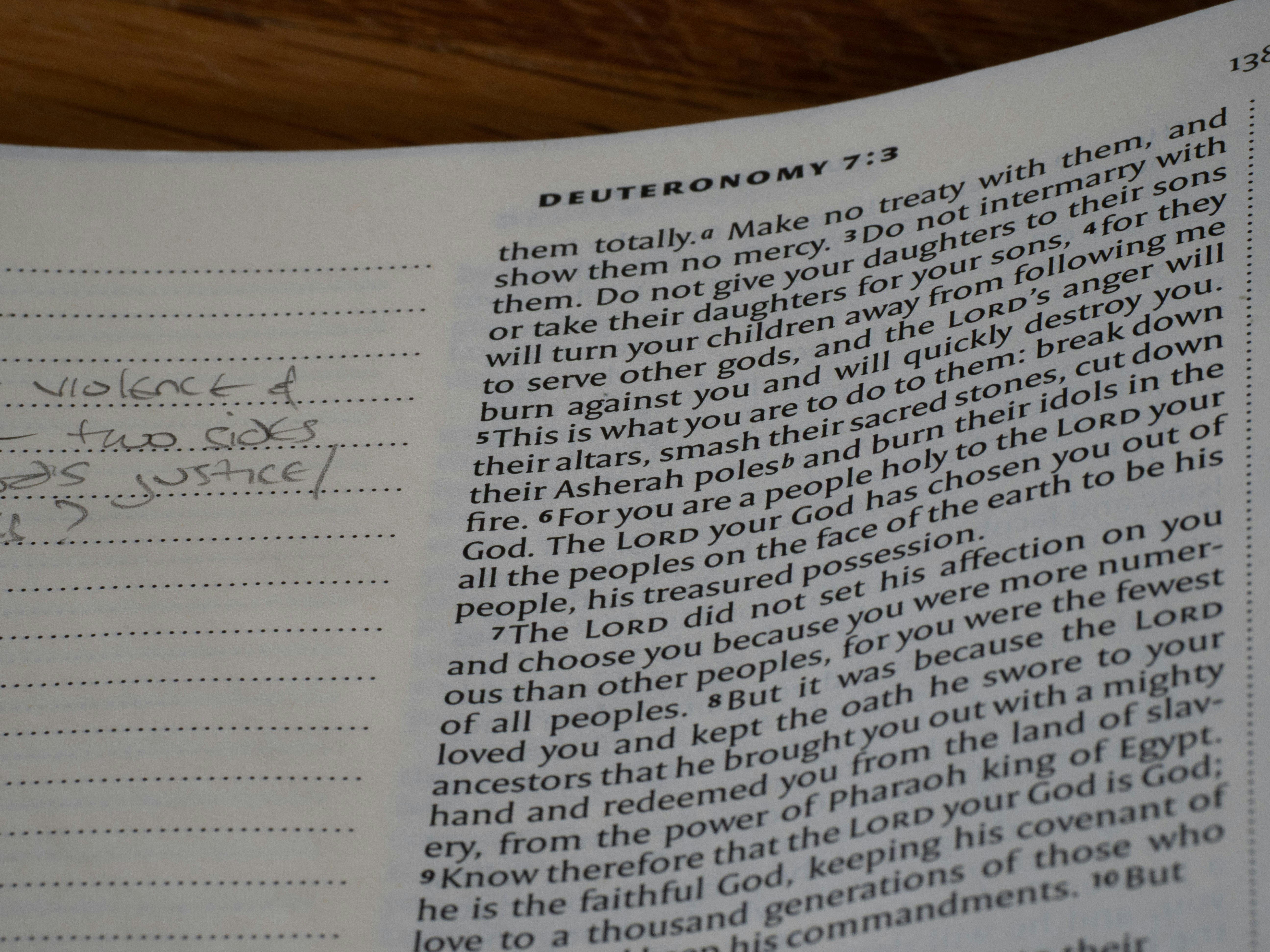 Margins of Faith: A Bible Page in Focus
