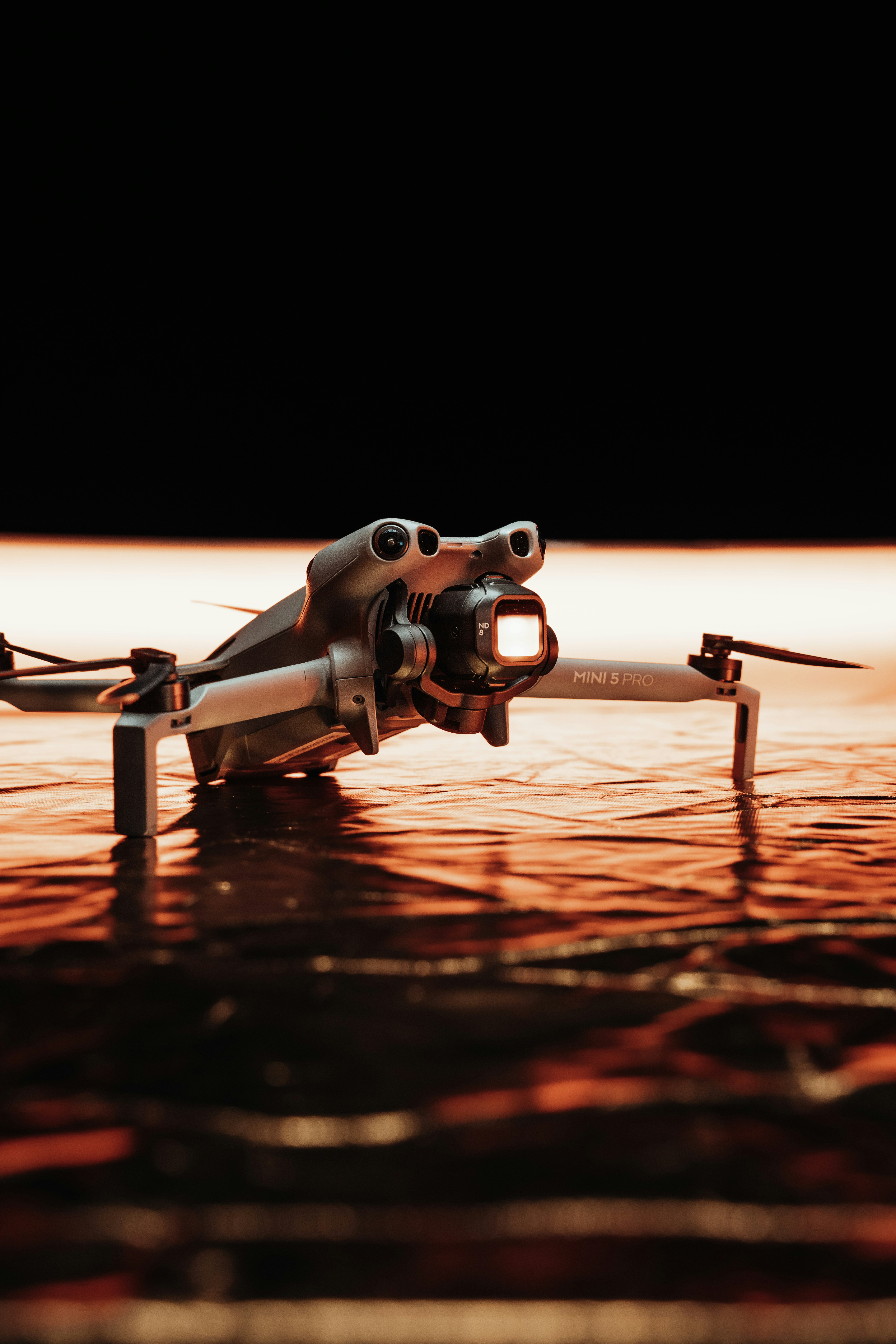 Low-Altitude Patrol: A Mini 5 Pro Drones in Sunset Echo