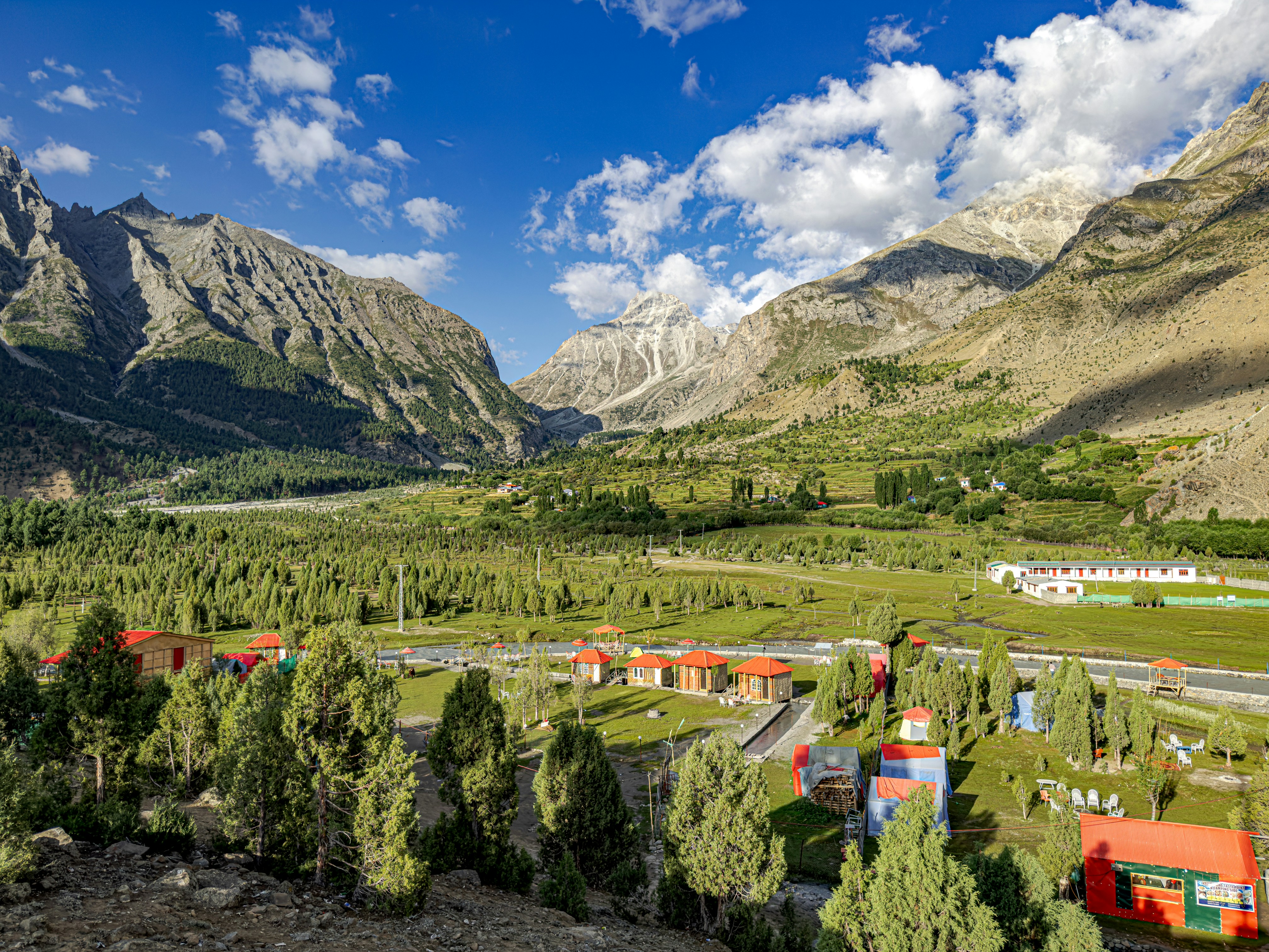 Valley Village Under Alpine Giants