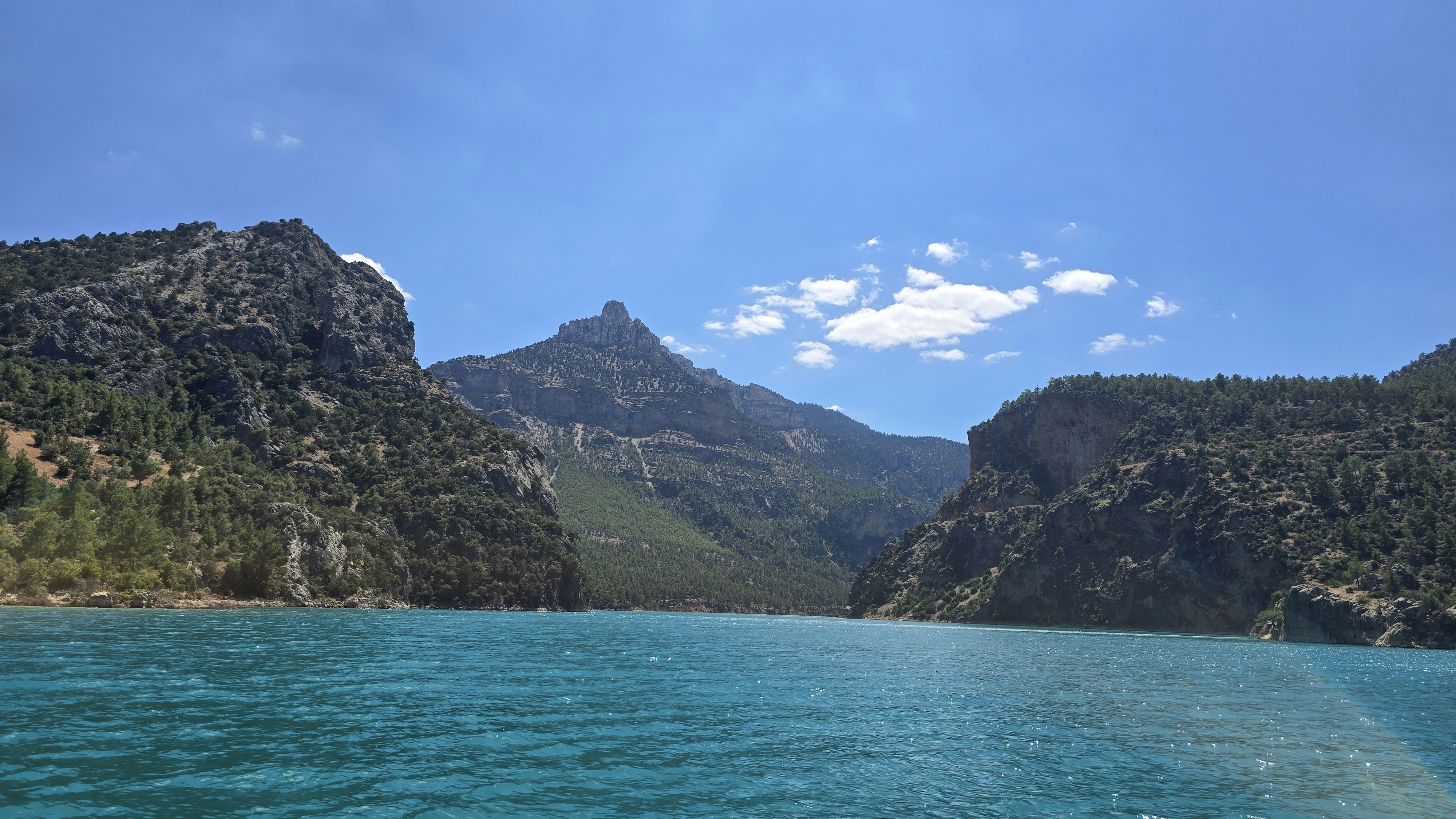 Azure Channel Between Carved Mountains