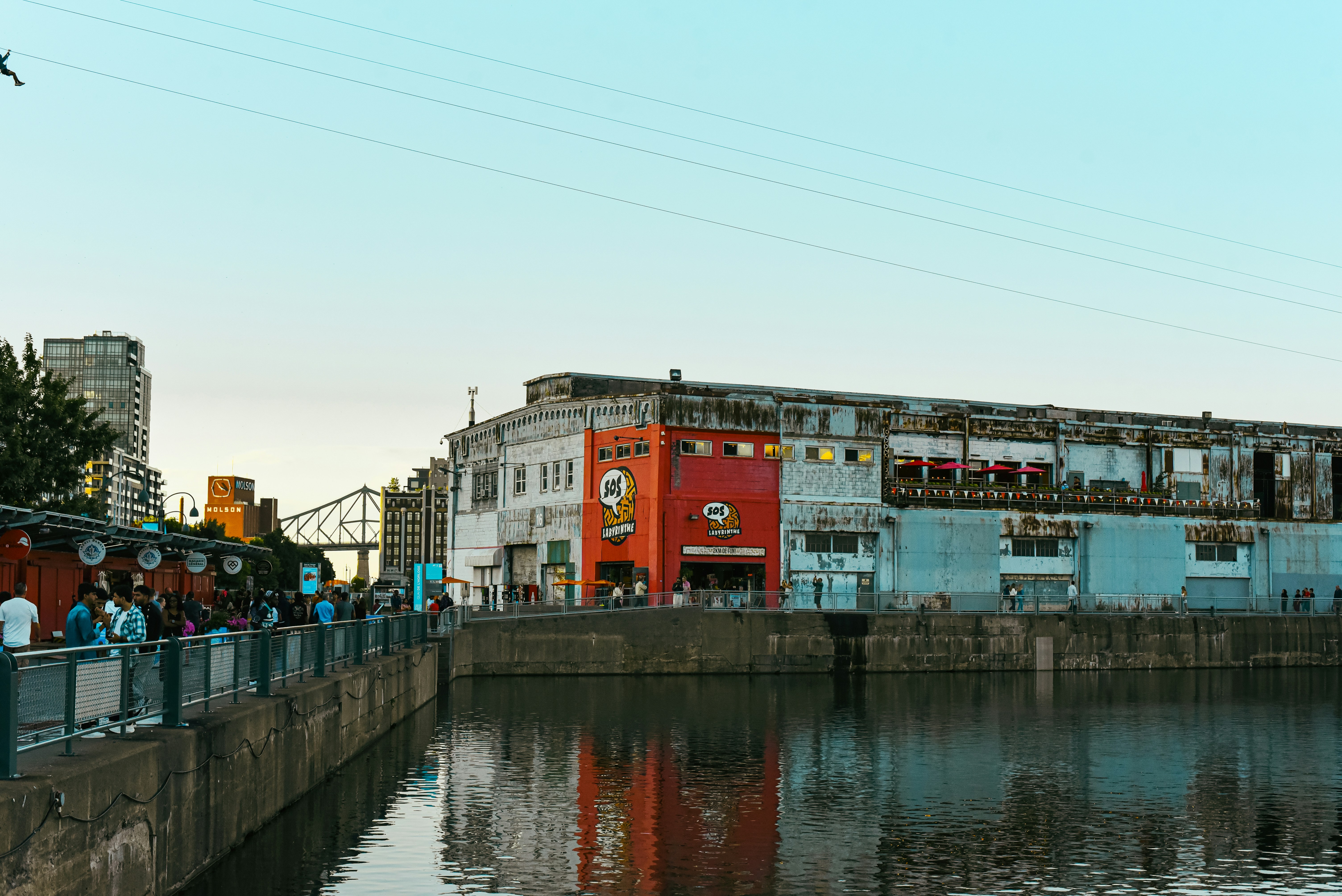 Rusted Warehouses by the Docks: Echoes Across the Water