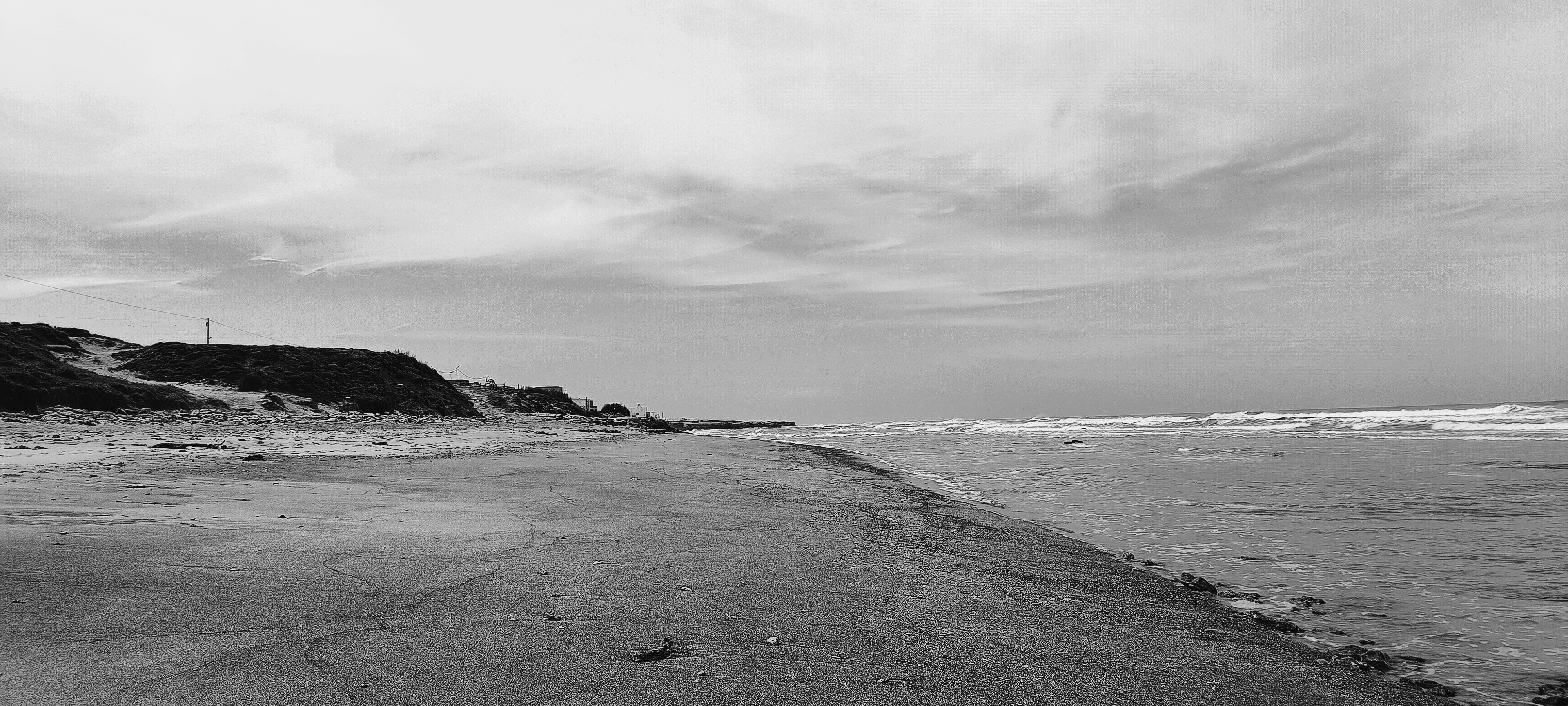 Lonely Shoreline Preview: A Quiet Horizon in Monochrome