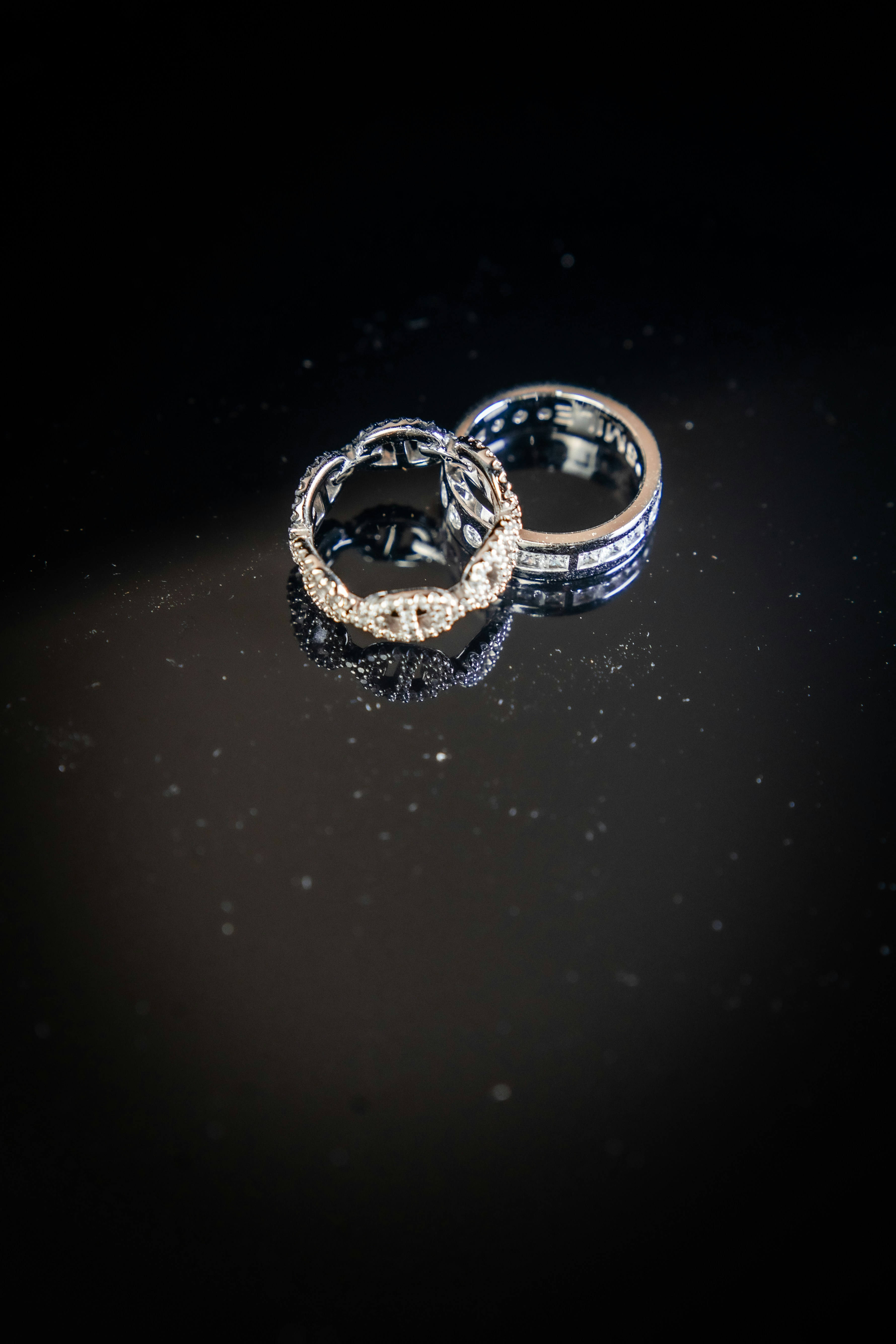 Twin Rings: Echoes of Light on a Velvet Stage