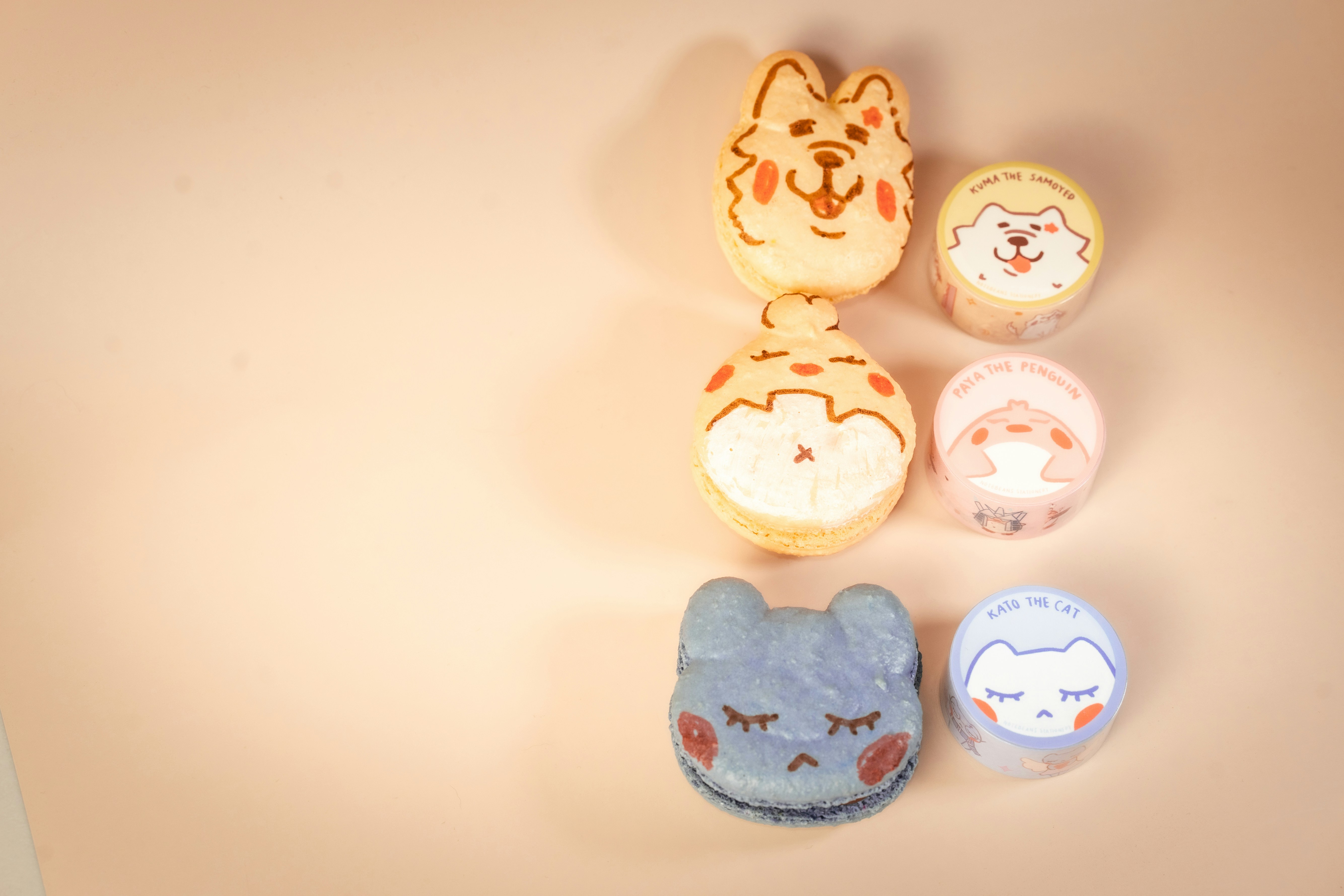 Whimsical Plush Macarons: A Soft-Hearted Cast of Cute Faces