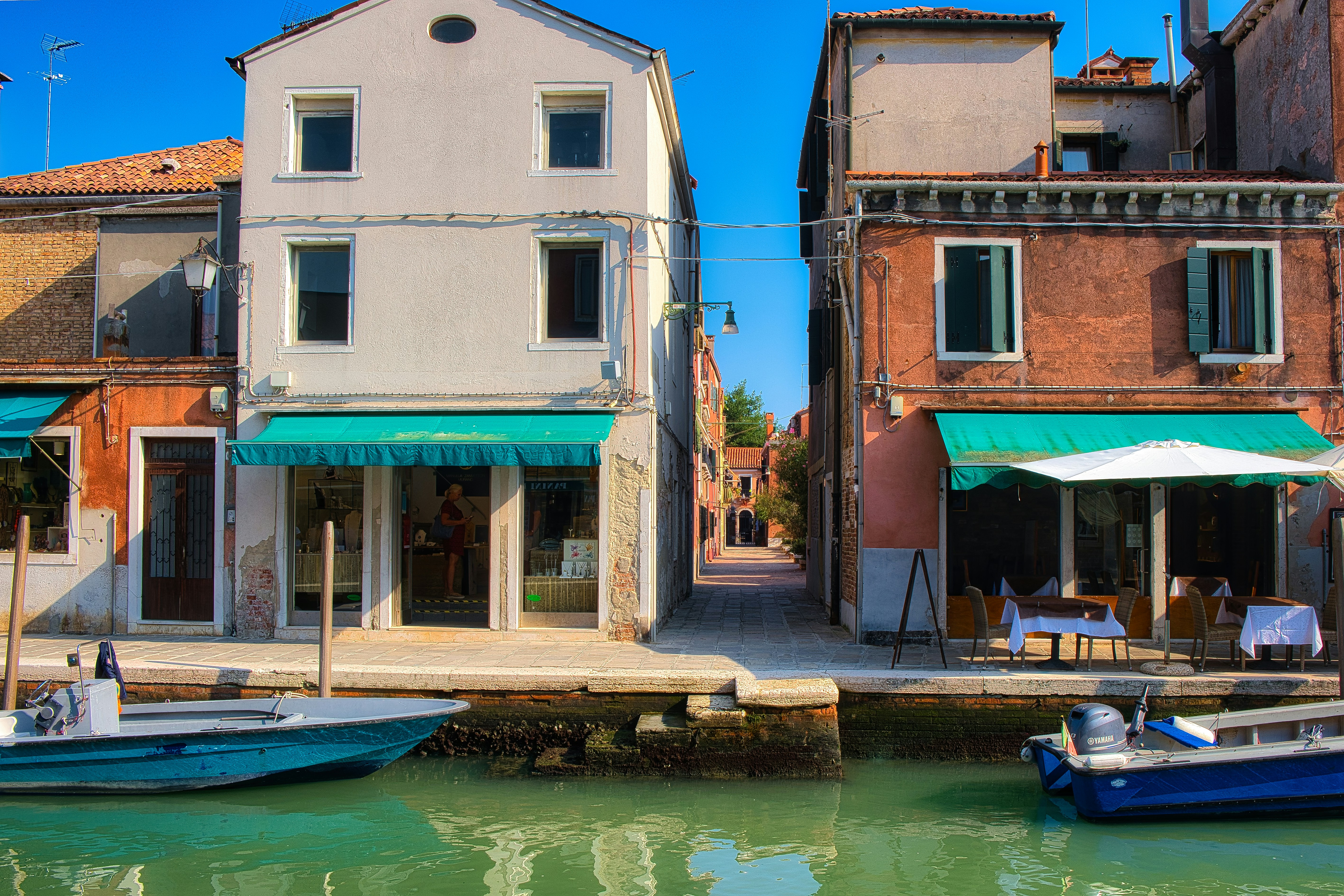 Colorful Canal Facade Corridor