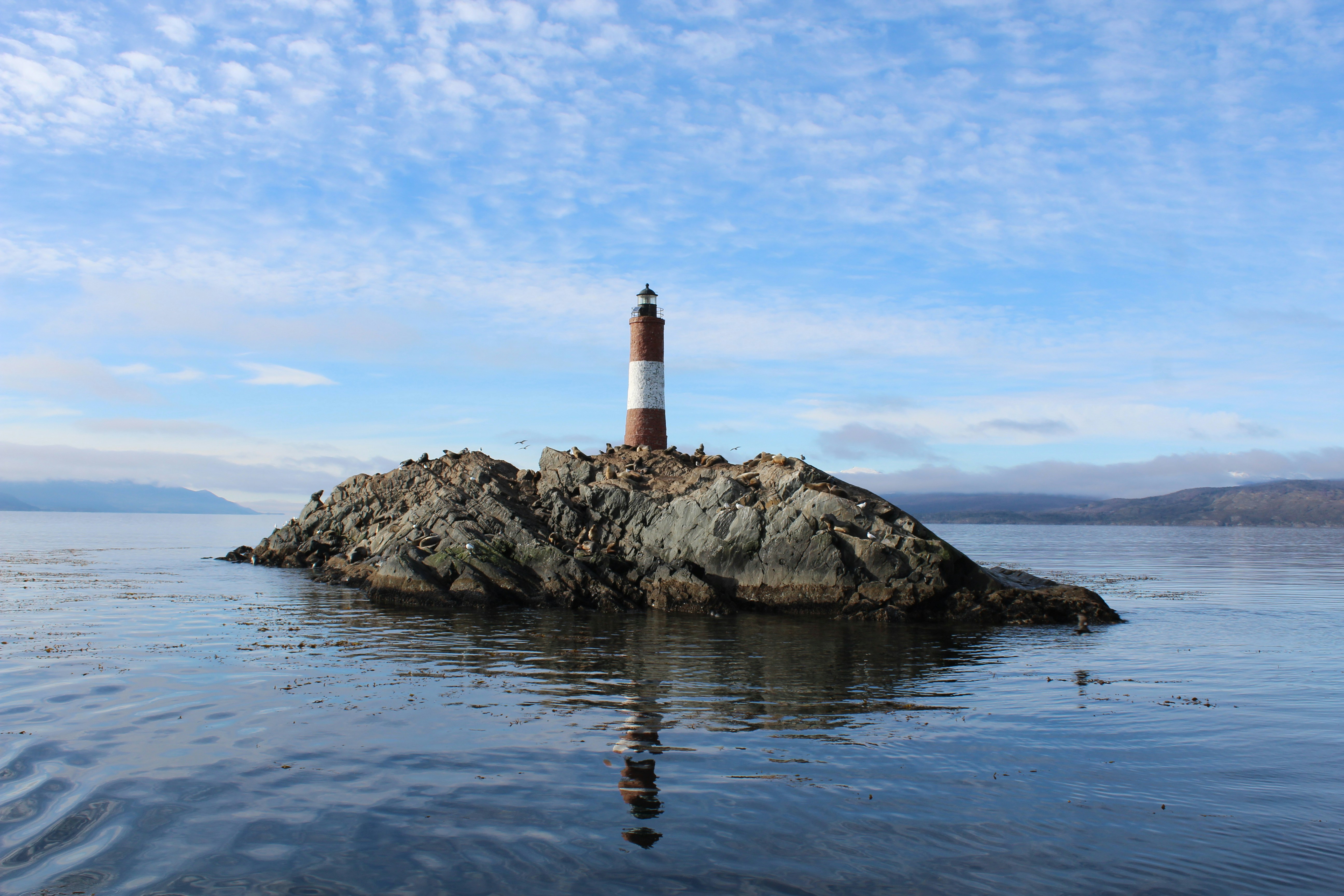 Lighthouse Sentinel on a Rugged Island