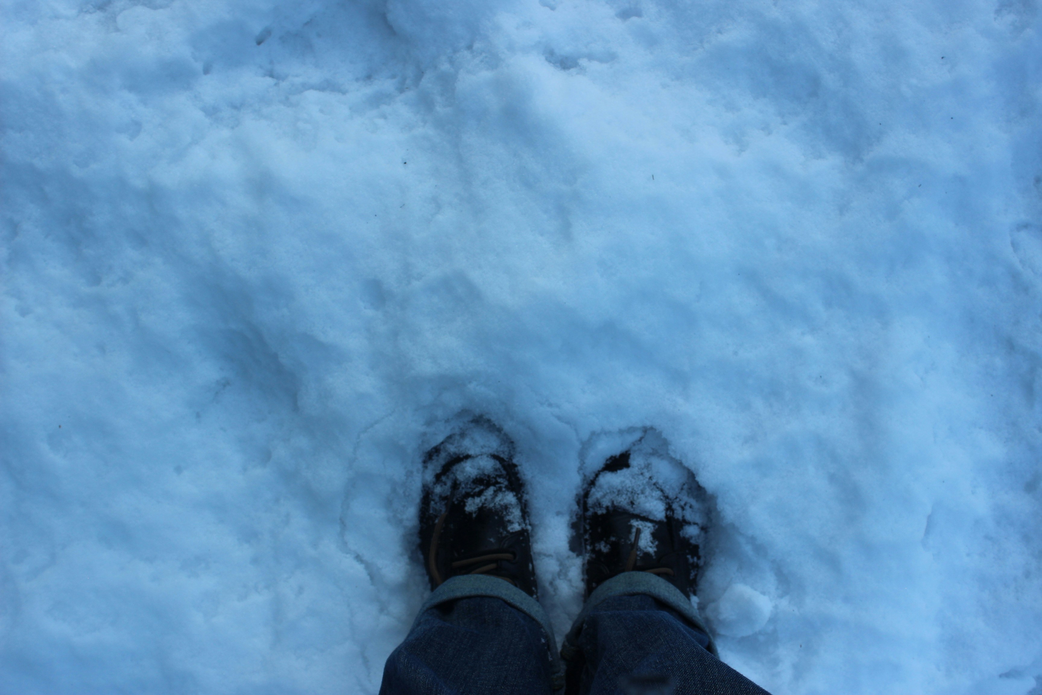 Booted Steps into Fresh Snow