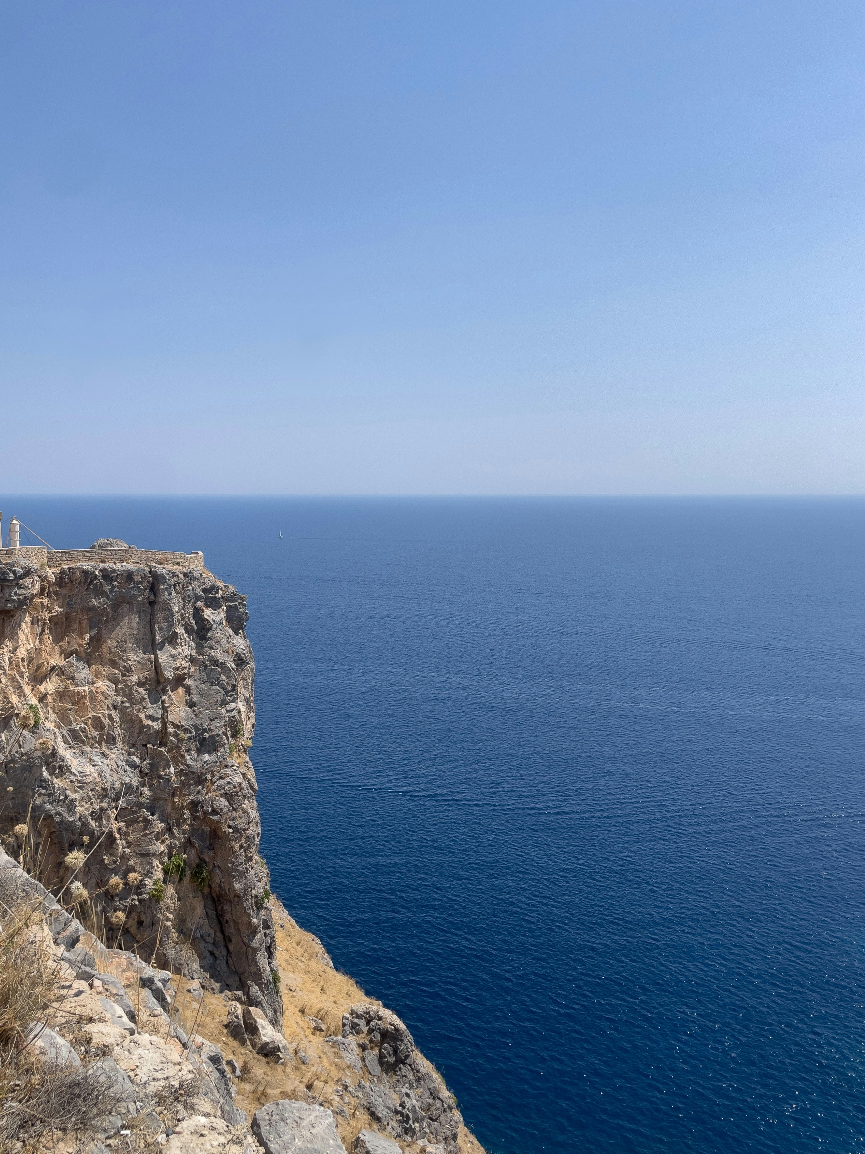 Cliffside Edge Over Ocean: A Quiet Ocean Horizon