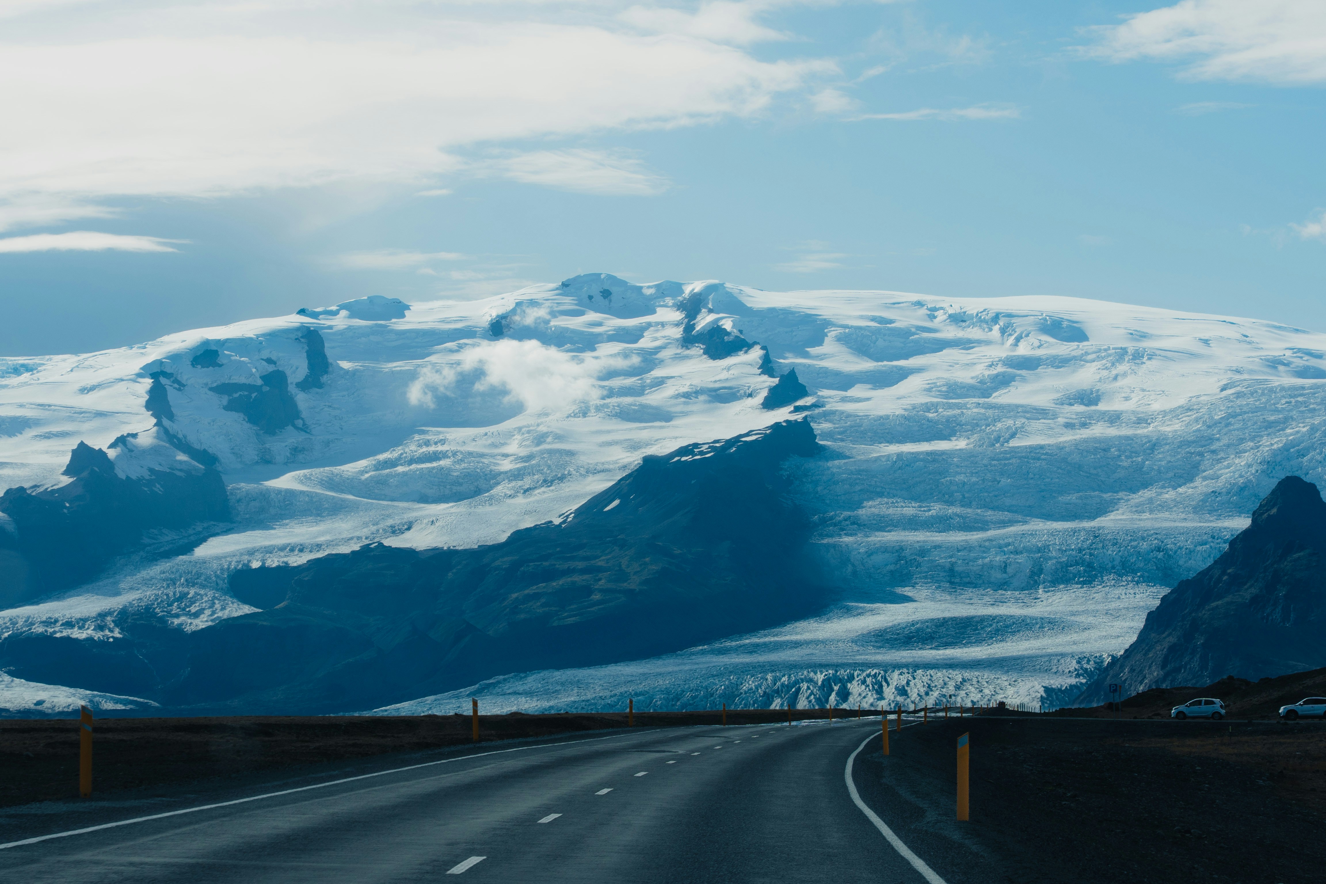 Glacial Highway: A Road Piercing the Frozen Vista