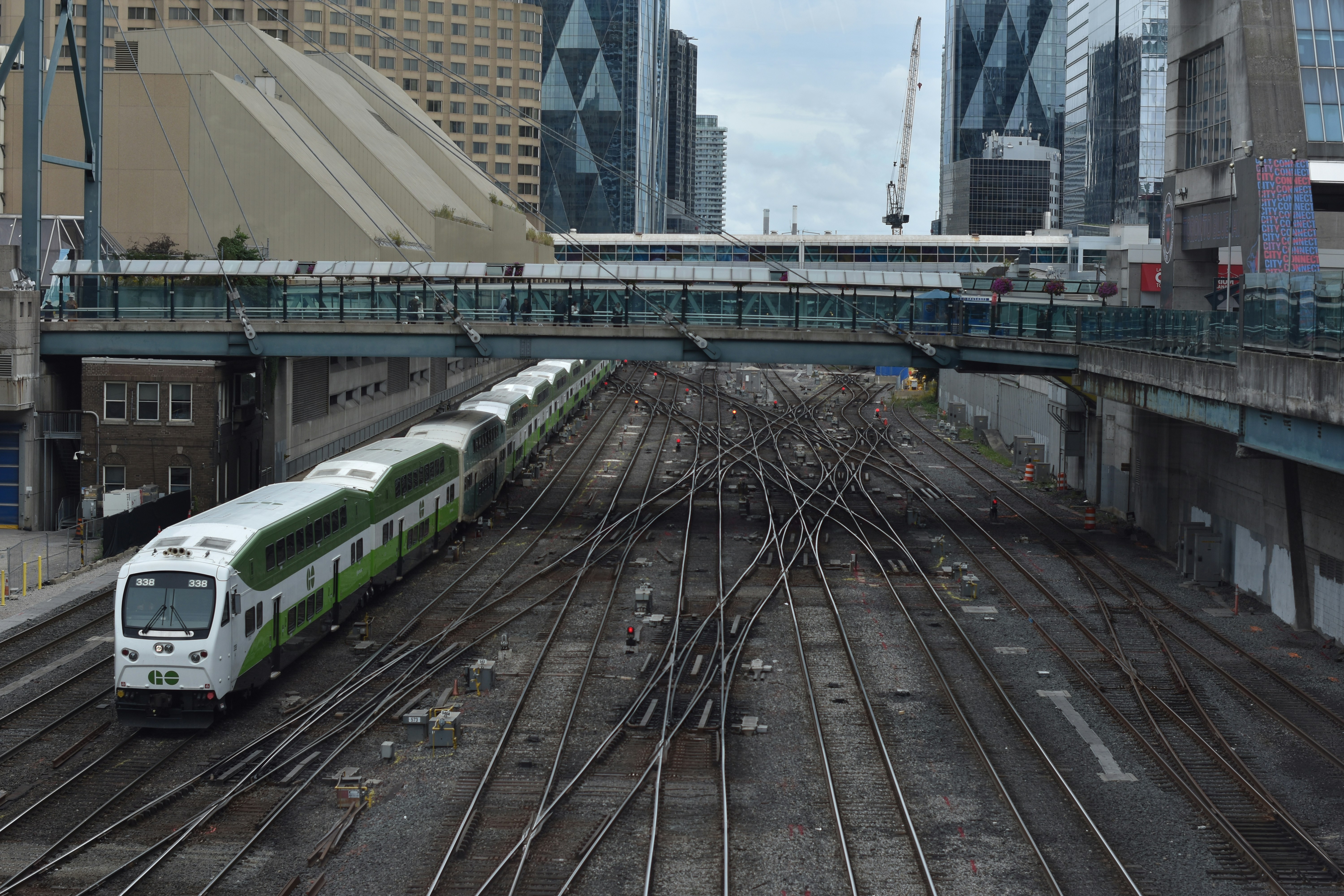 Rails Converge: A City Train Network Framed by Towers