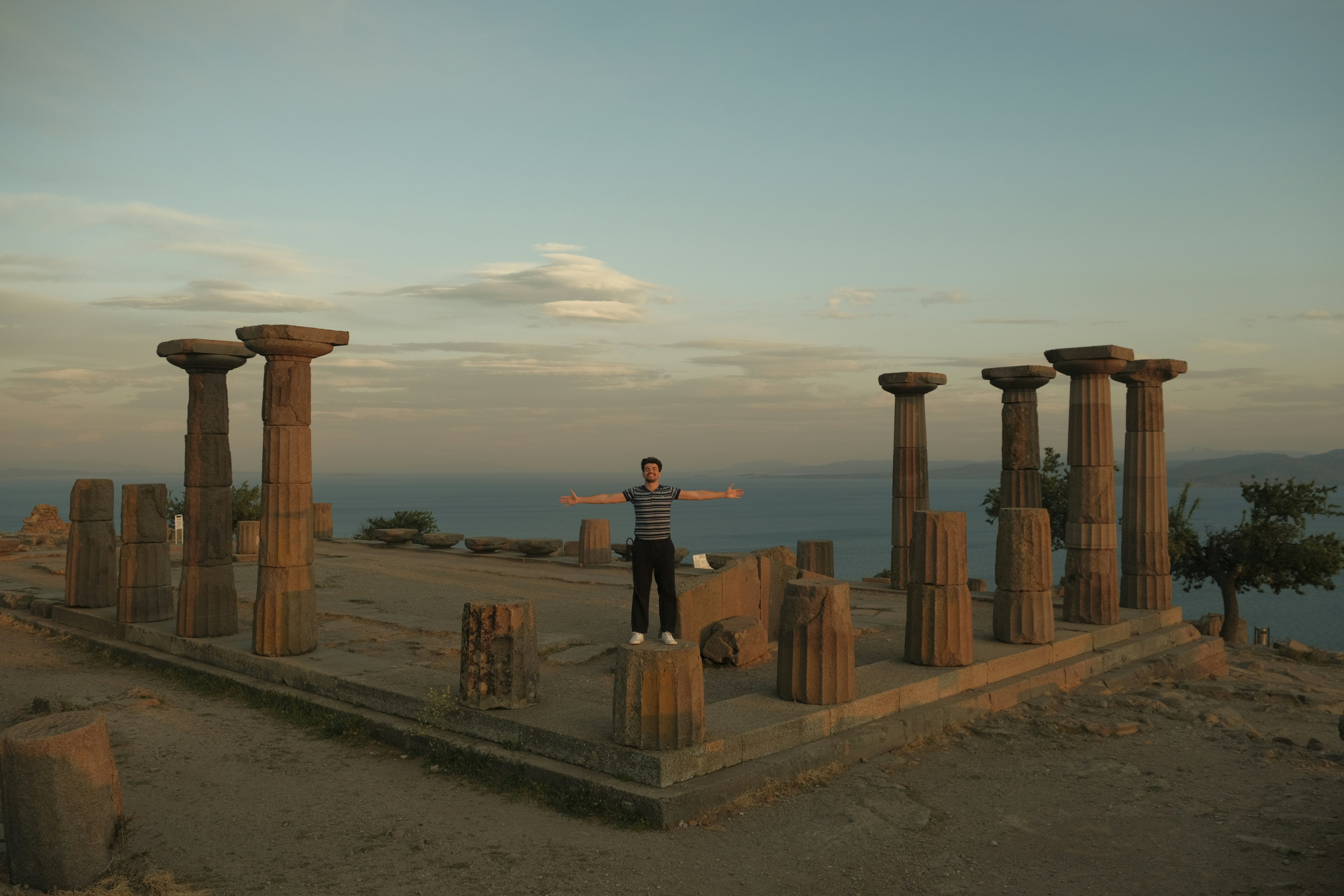 Harmony on Ancient Columns by the Sea