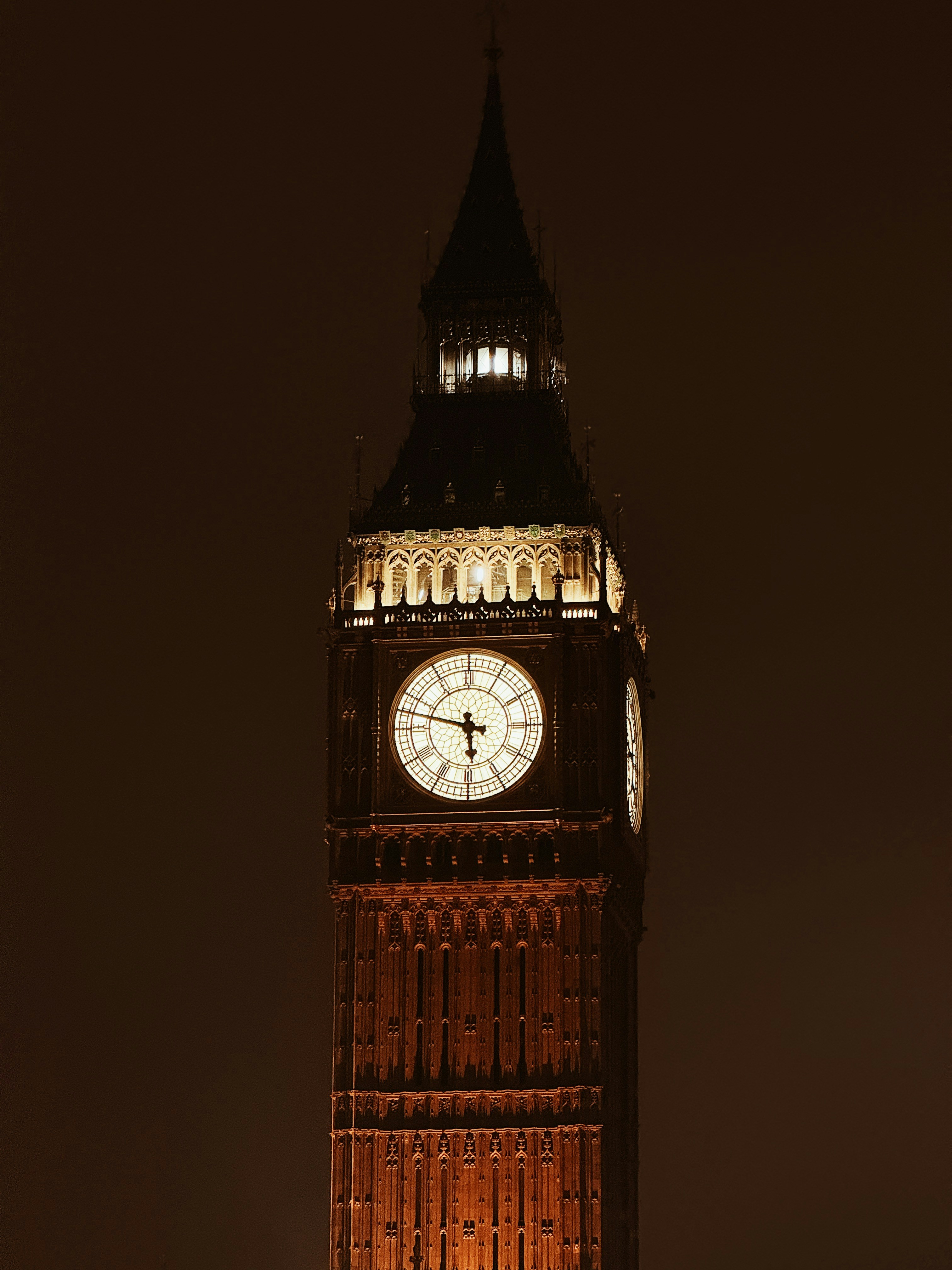 Nighttime Sentinel: Big Ben Illuminated above the Thames