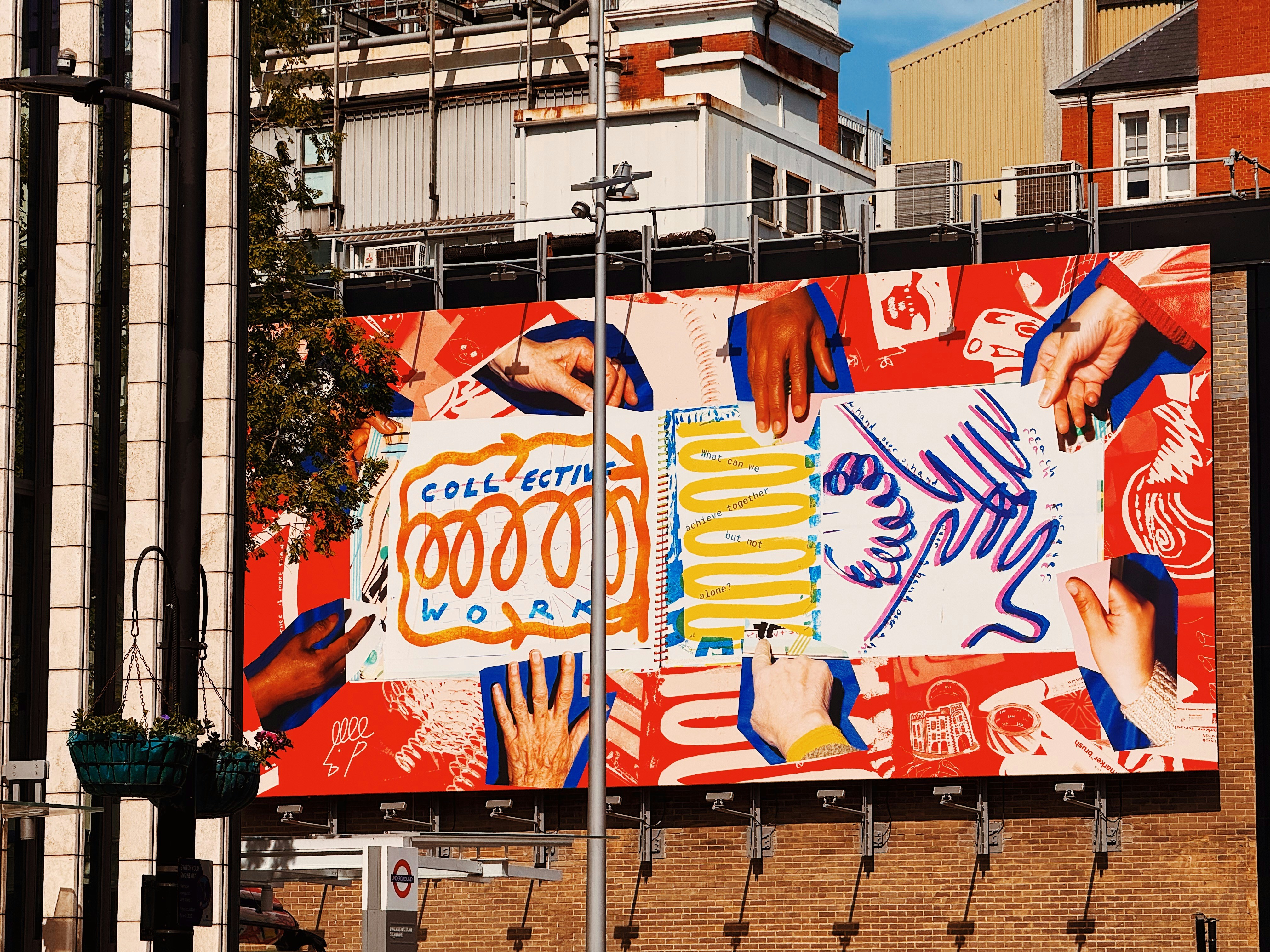 Hands in Color: A Community Mosaic on Brick and Banner