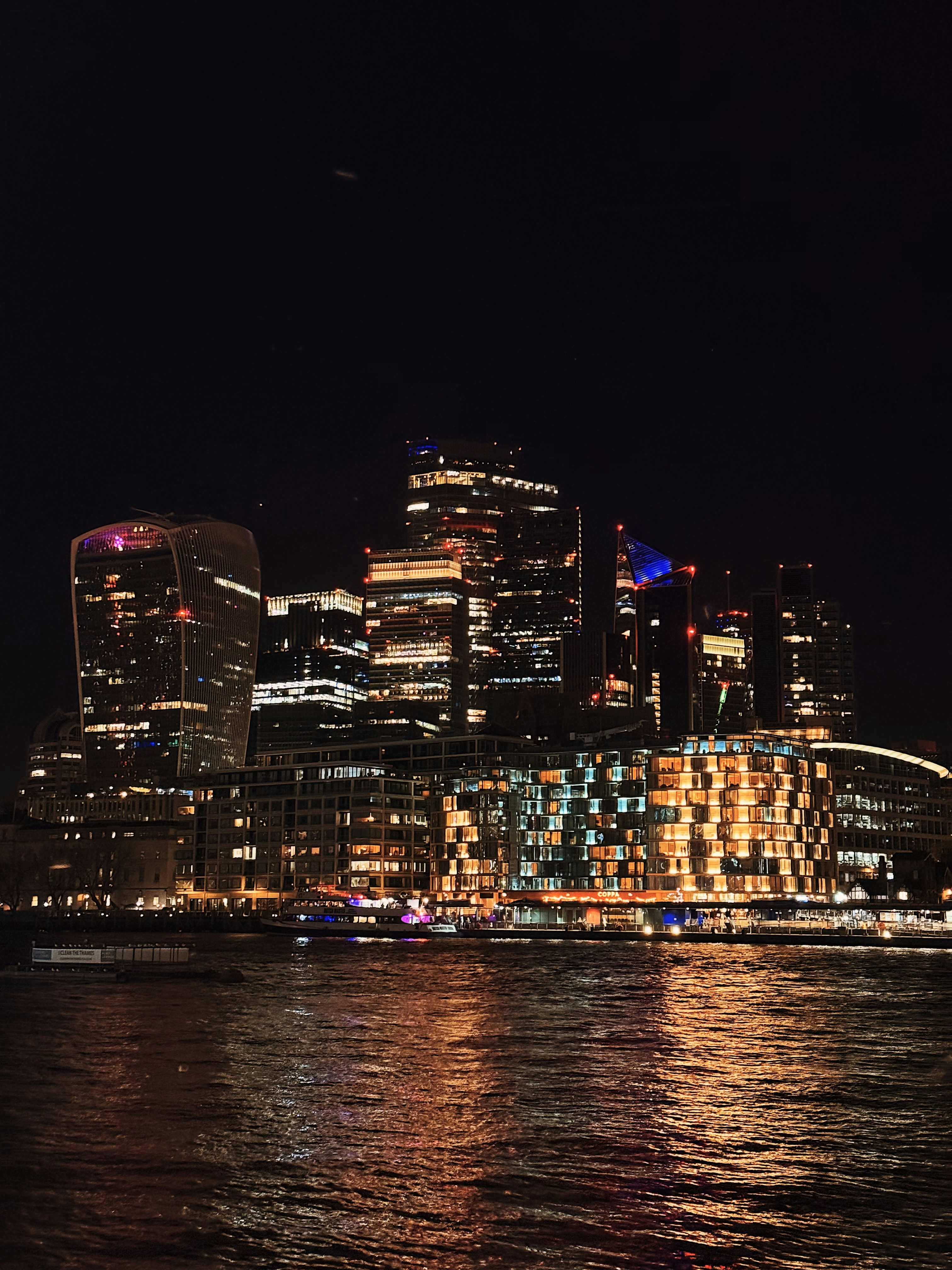 Midnight Glass: A City of Reflections Across the Thames