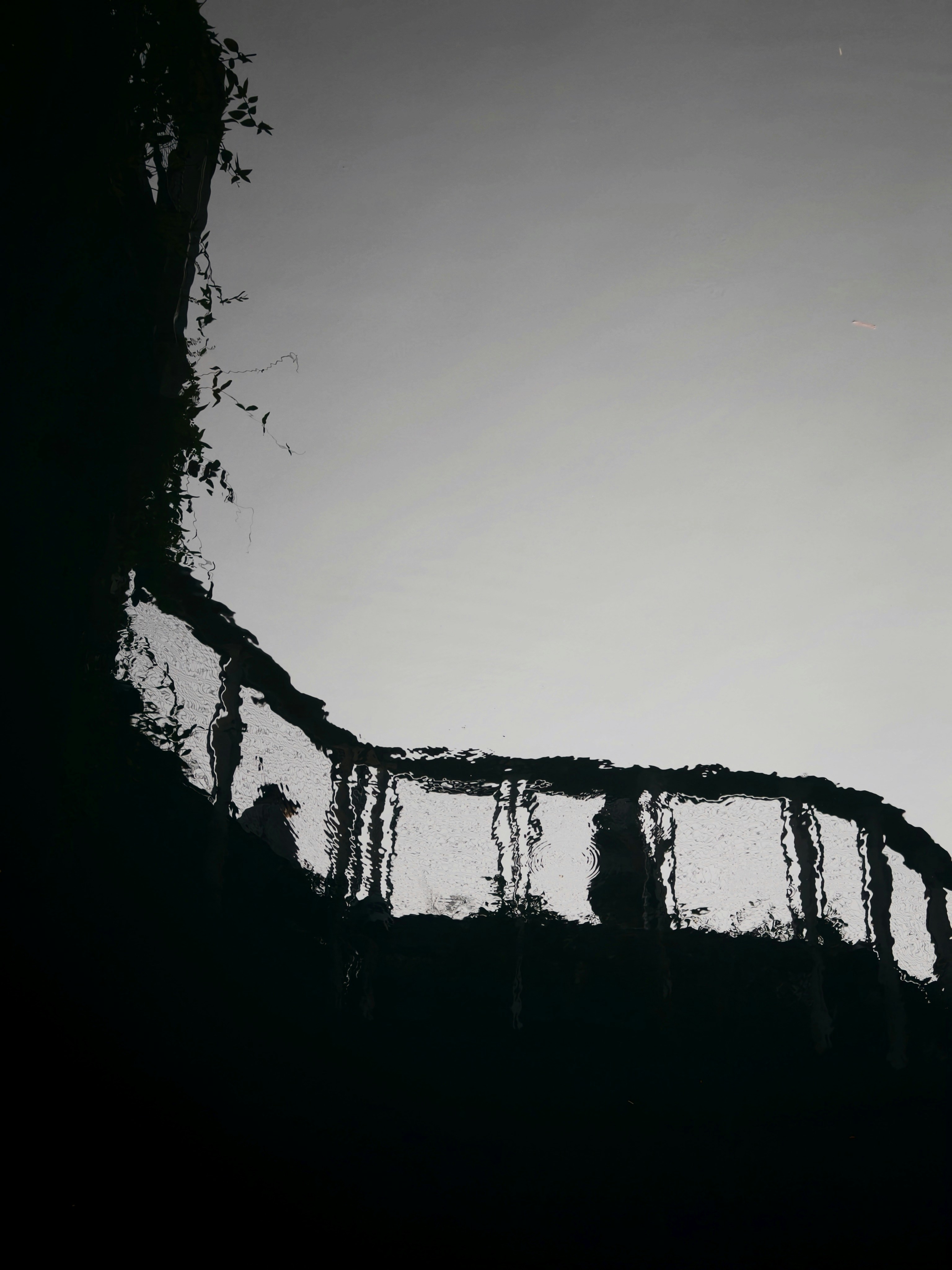Edge of Silence: A Striking Monochrome Ravine