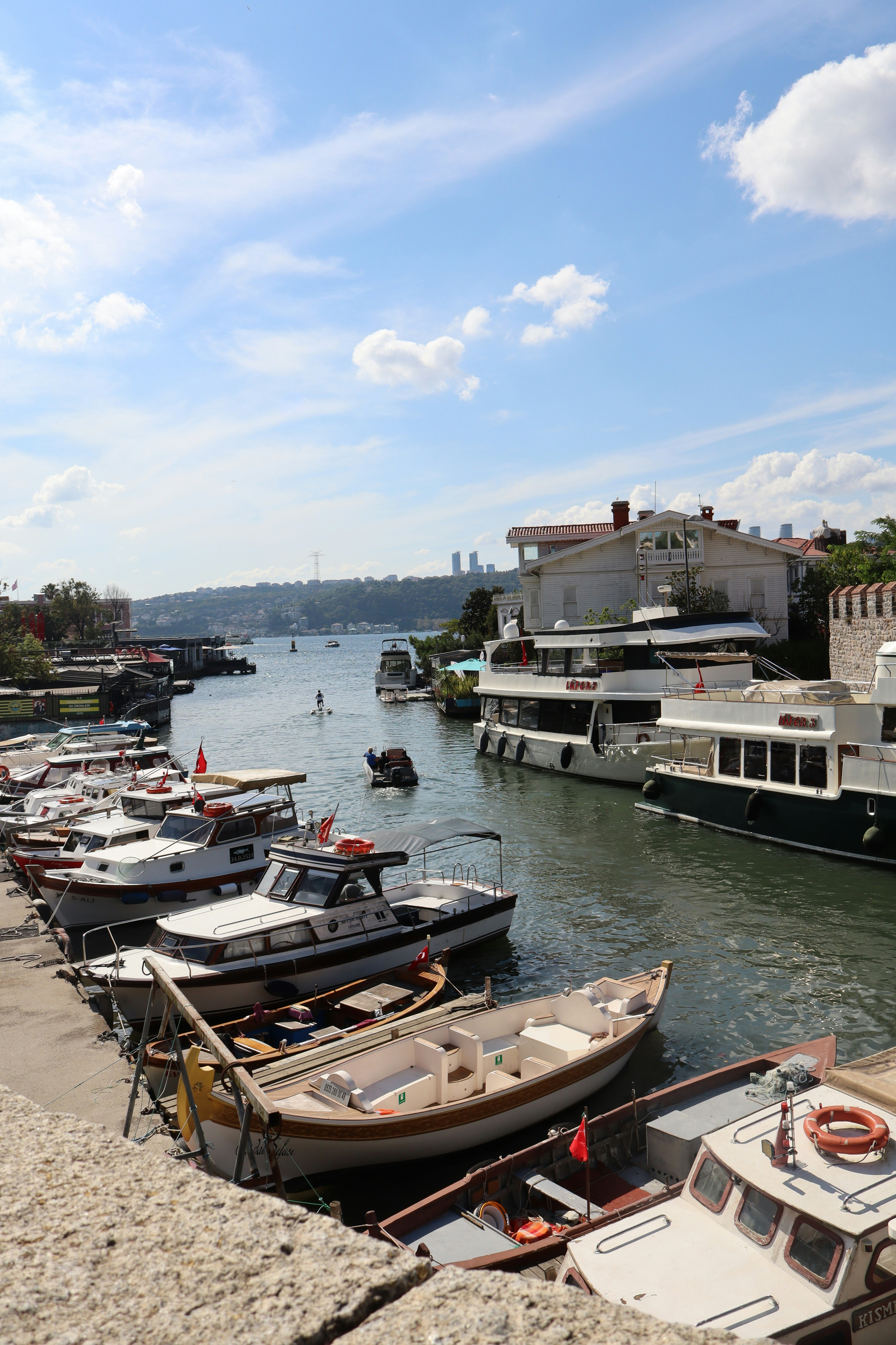 Harbor Mosaic: Boats, Water, and Light