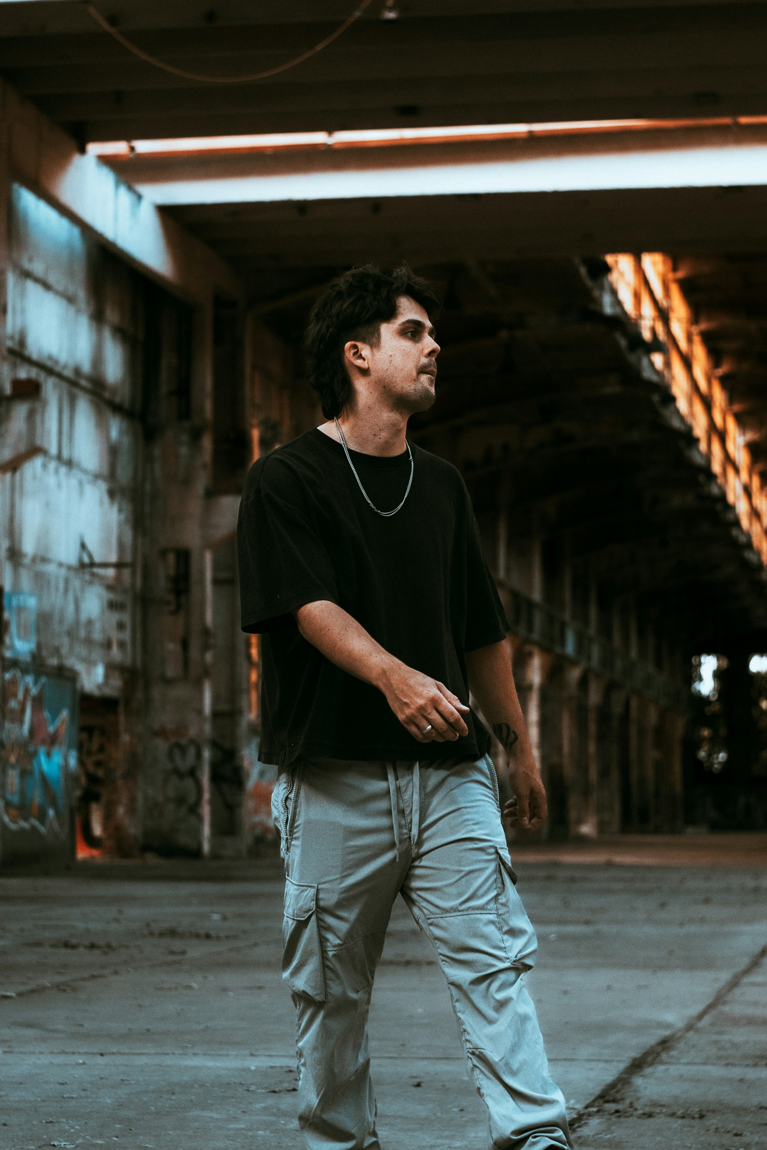 Midfield in a Rusted Corridor: A Portrait in Urban Silence